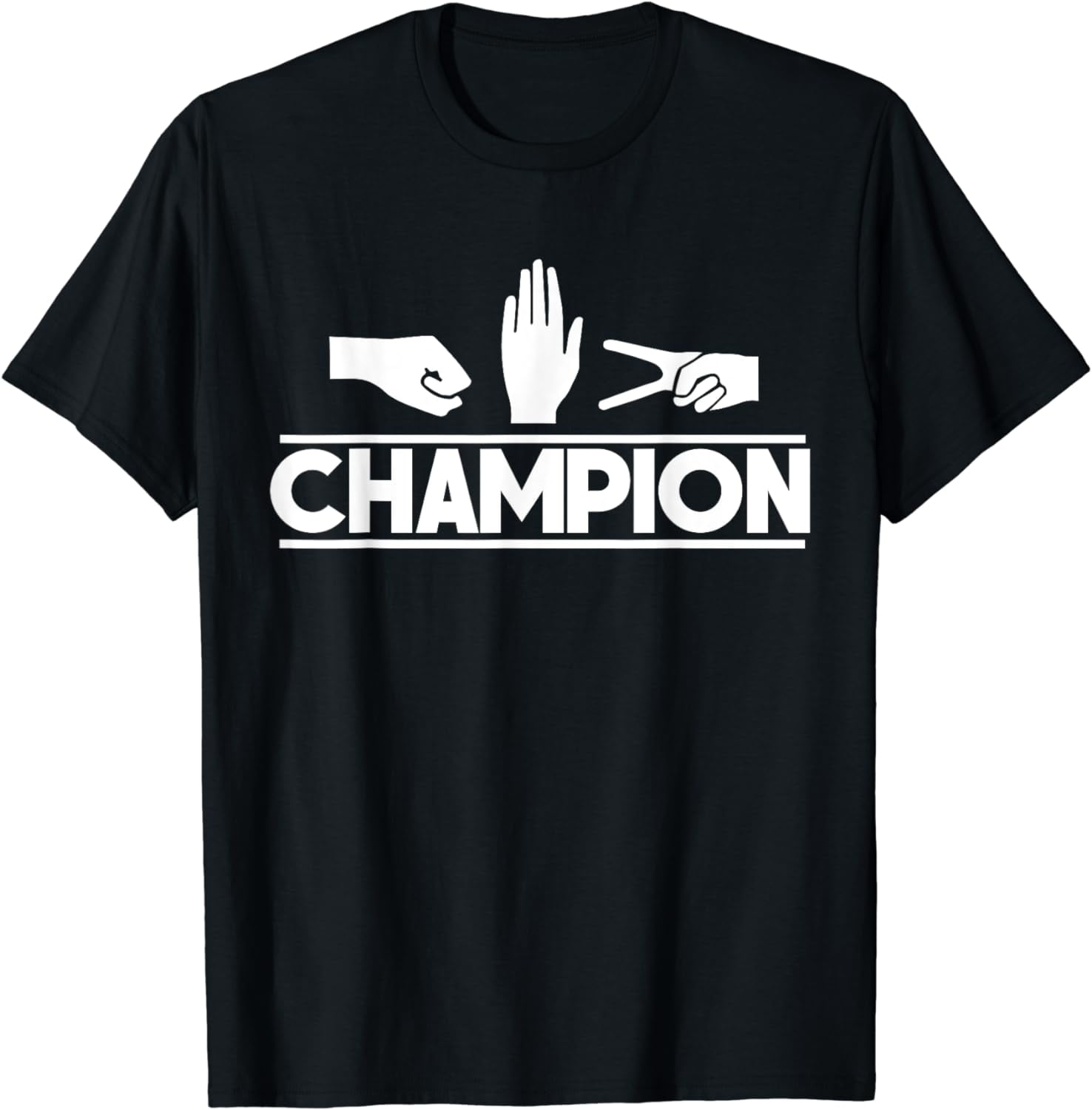 Rock Paper Scissors Master Supreme Champion Joke Novelty Tee - Walmart.com