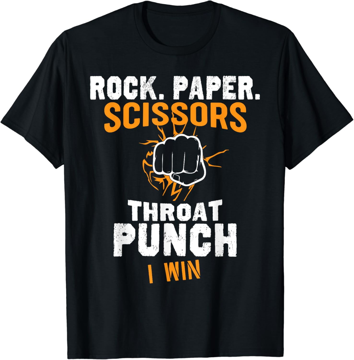 Rock Paper Scissors Throat Punch I Win T-Shirt - Walmart.com