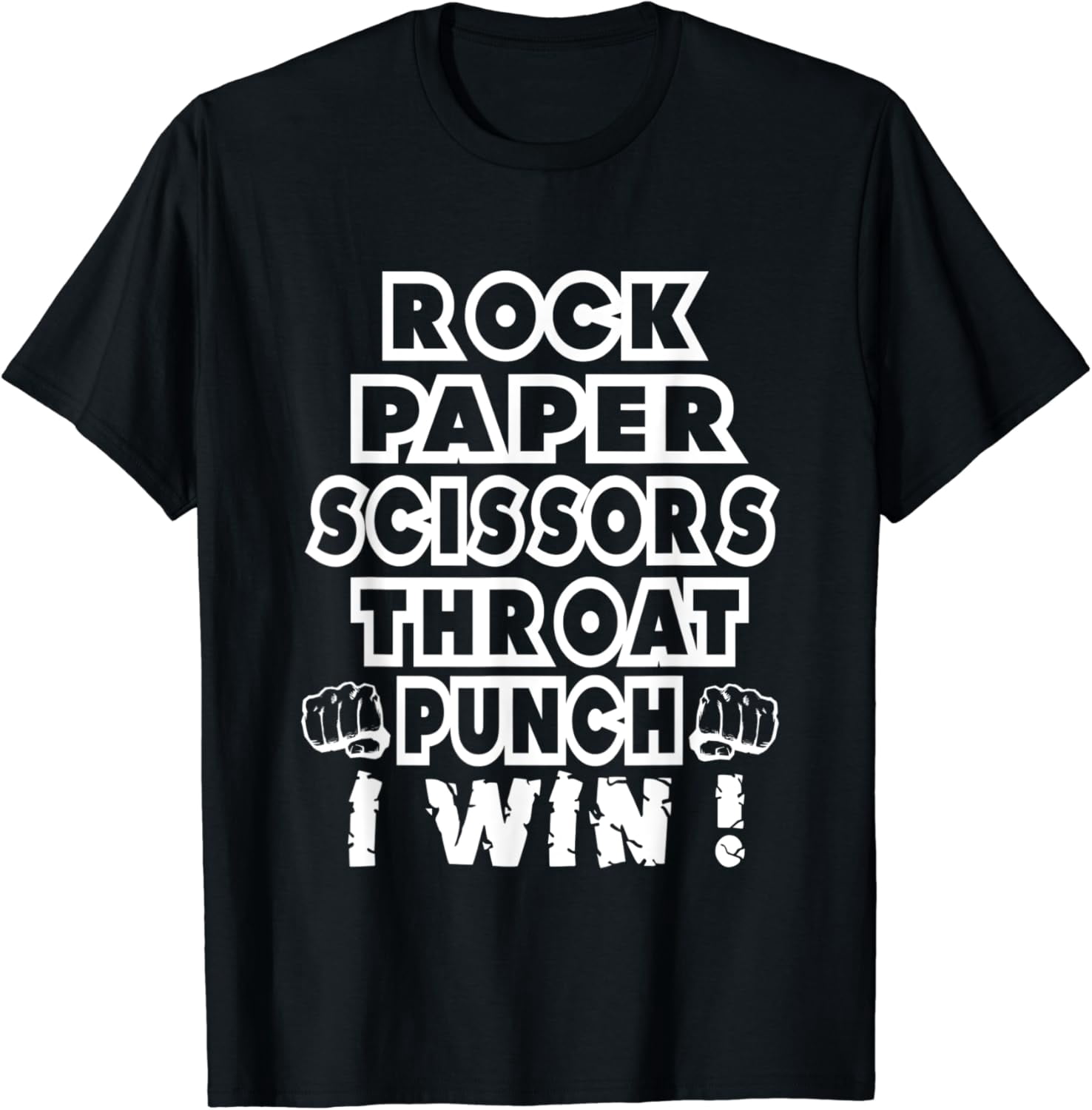 Rock Paper Scissors Throat Punch Win Shirt -Funny Game Shirt - Walmart ...