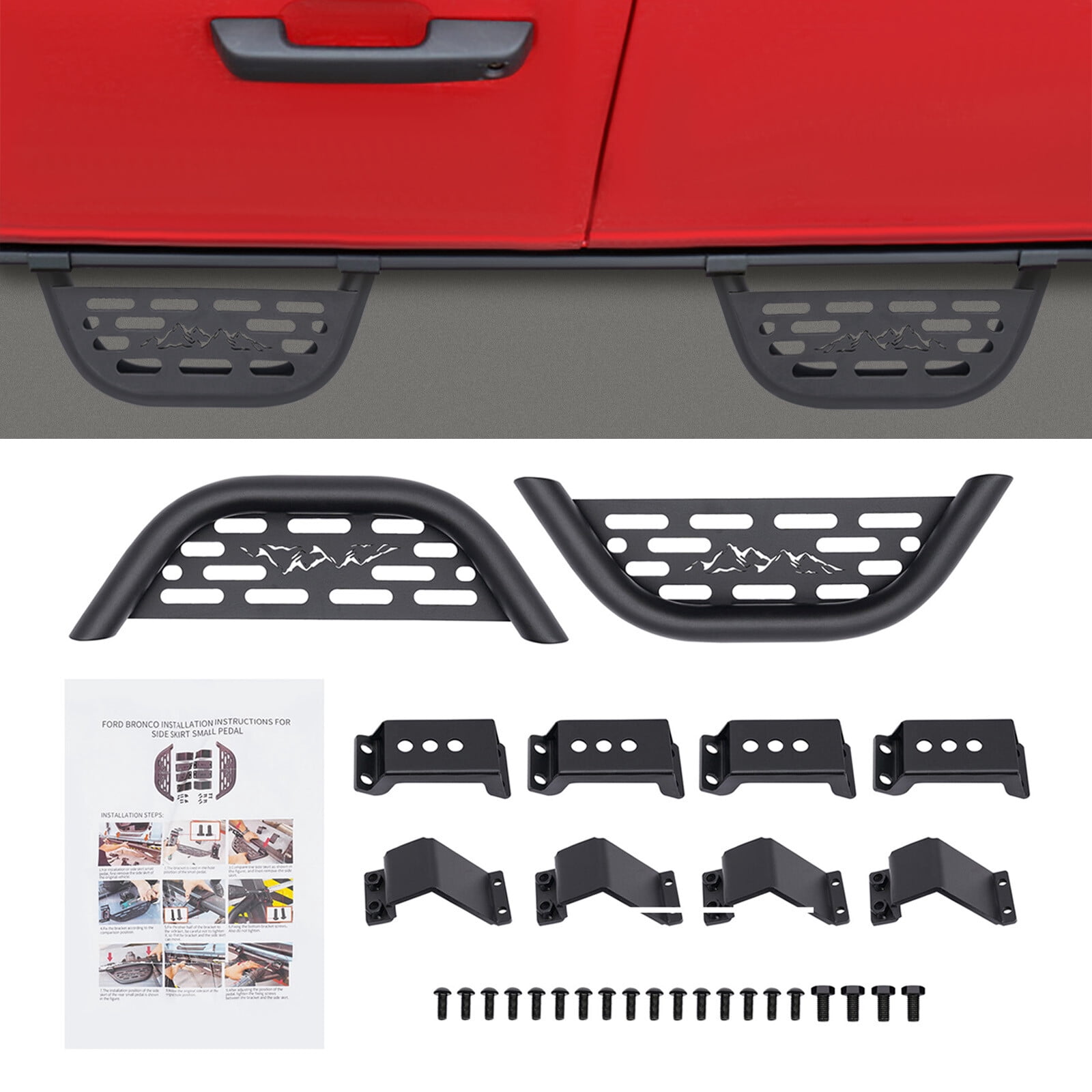 Rock Rail Side Steps Running Boards Nerf Bars For Ford Bronco 4-Door ...