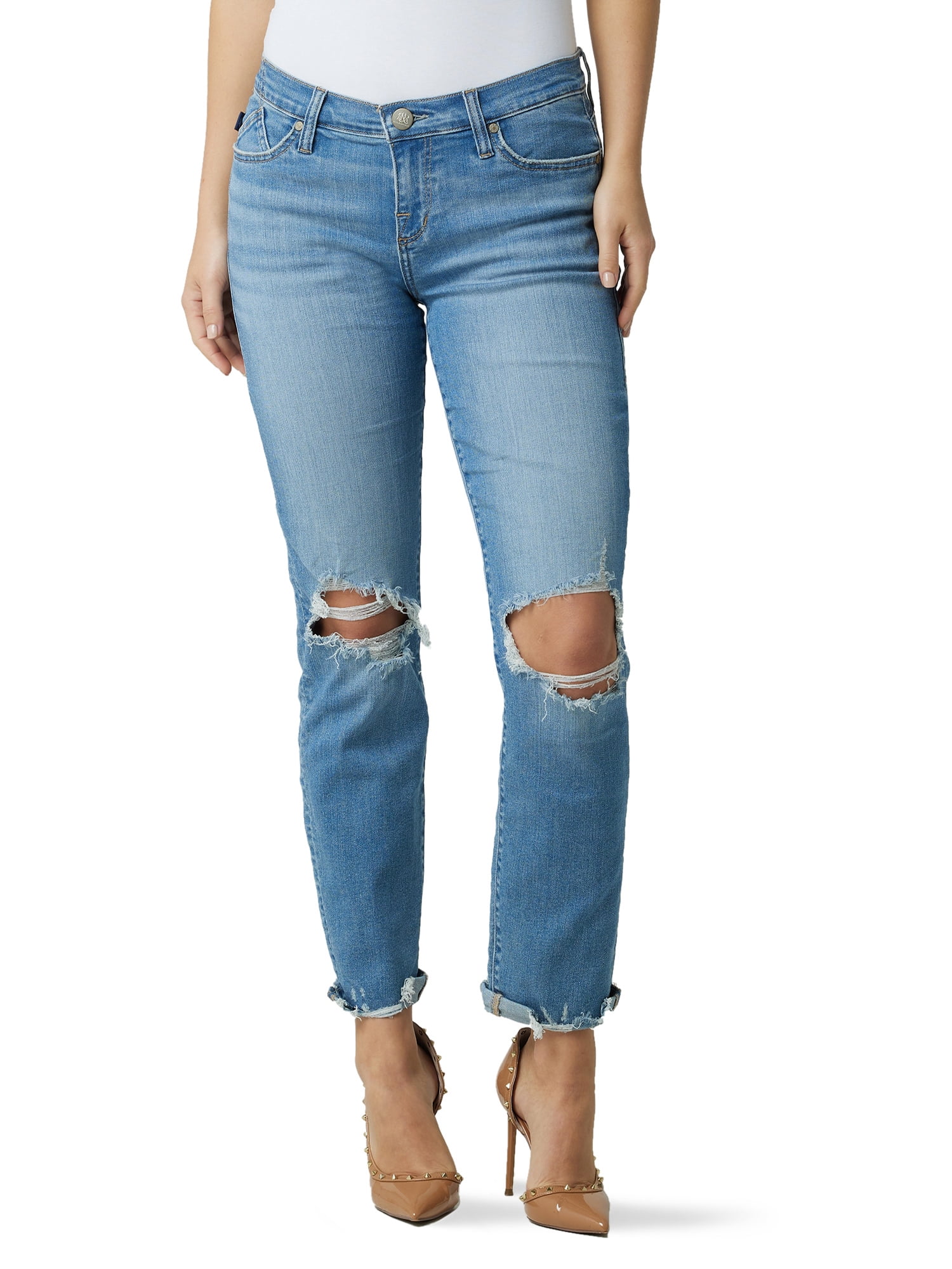 Rock & Republic Women's Mid Rise Indee Boyfriend Jean - Walmart.com