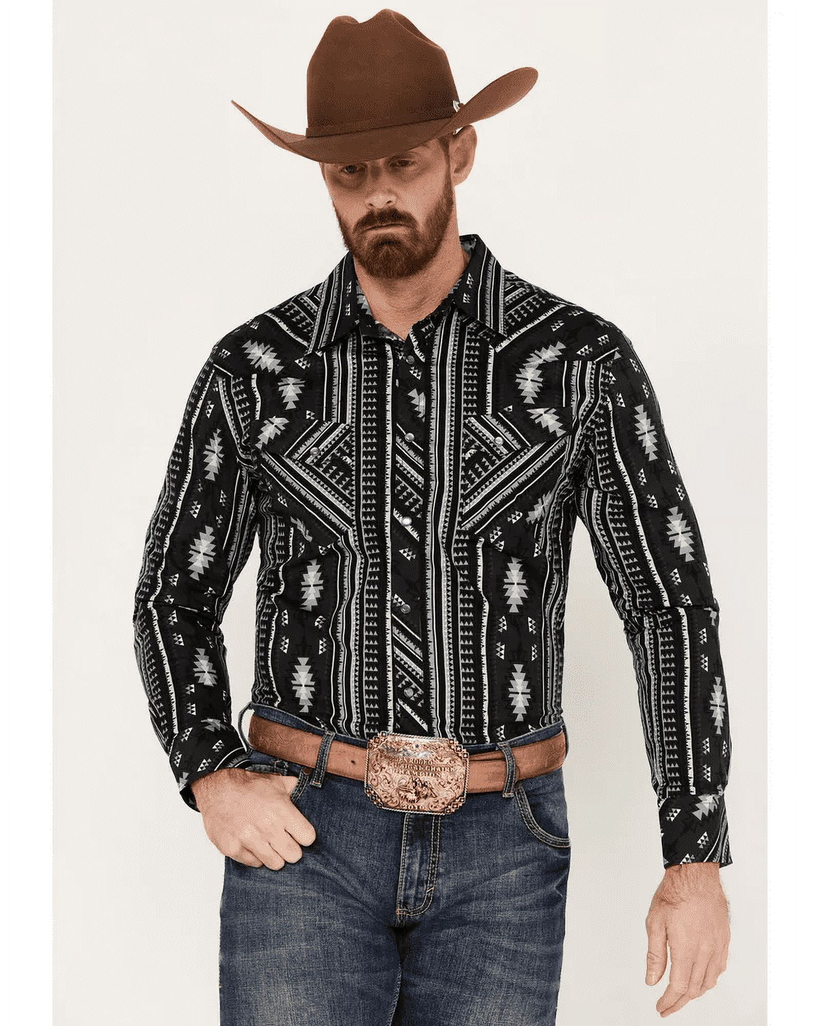 Rock & Roll Black Snap Aztec Woven Print - Mens Shirt - Rrmsosr0Qi ...