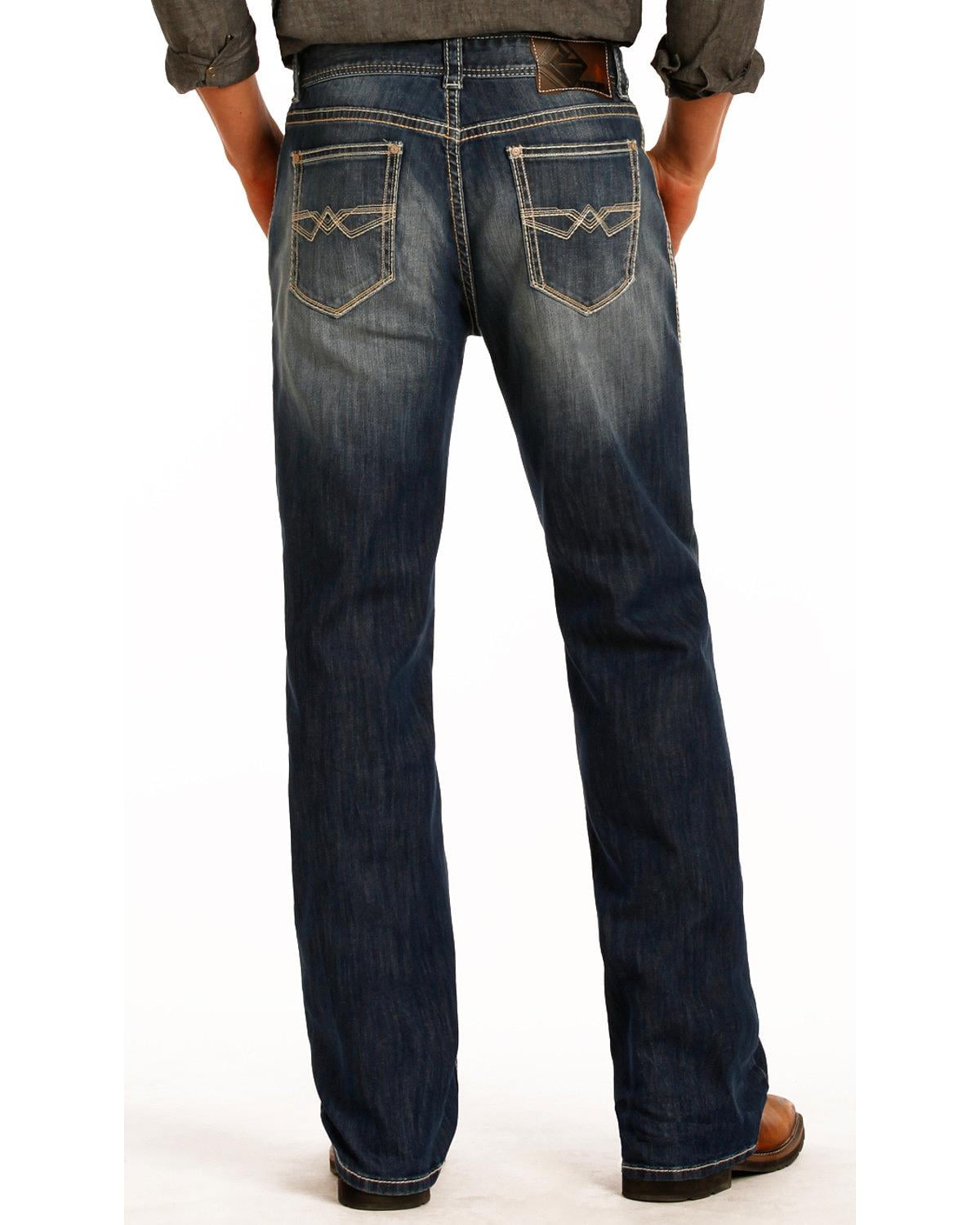 Rock & Roll Cowboy Men's And Blue Double Barrel Reflex Jeans Straight ...