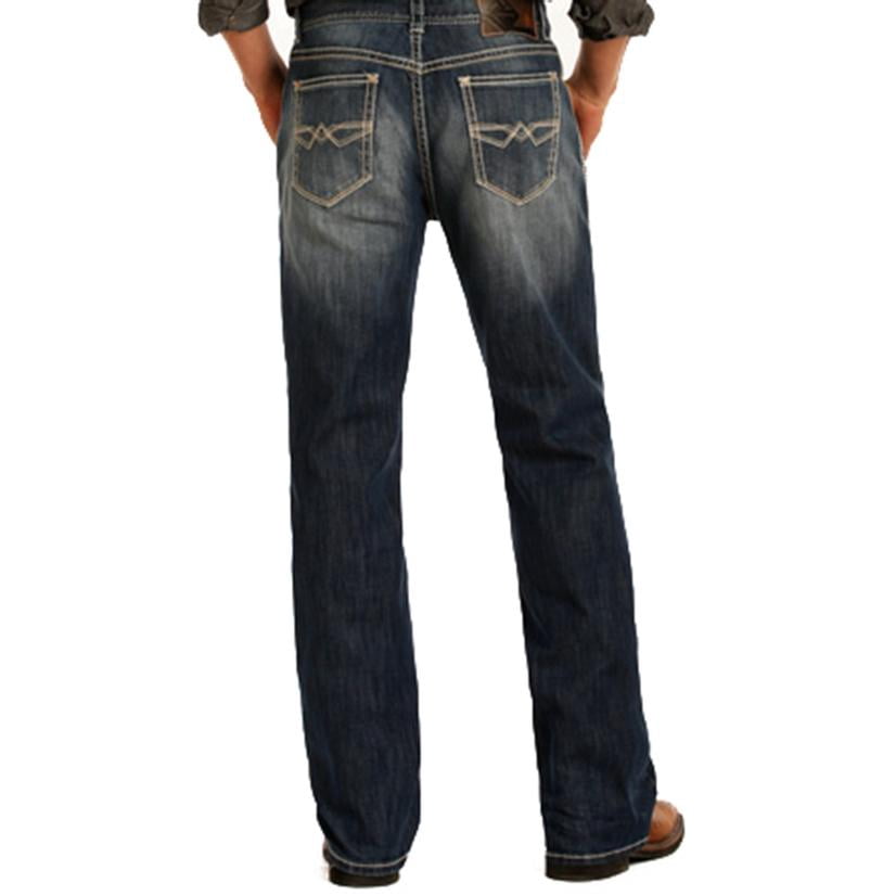 Rock &Roll Cowboy Mens Double Barrel Straight Leg Reflex Dark Vintage ...