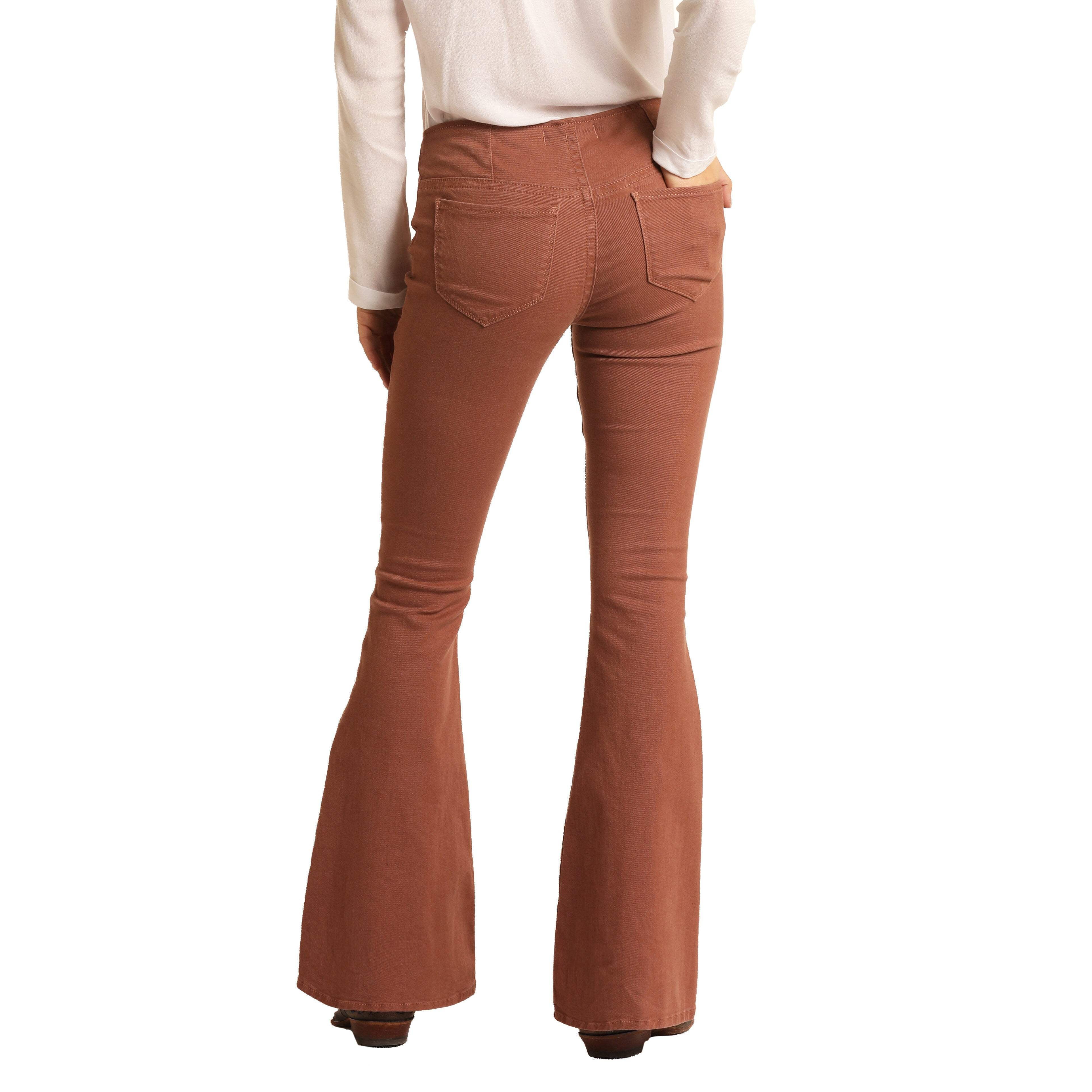 Rock Roll Cowgirl Ladies Denim Dusty Rose Bargain Bell Jean W1P6156 ...