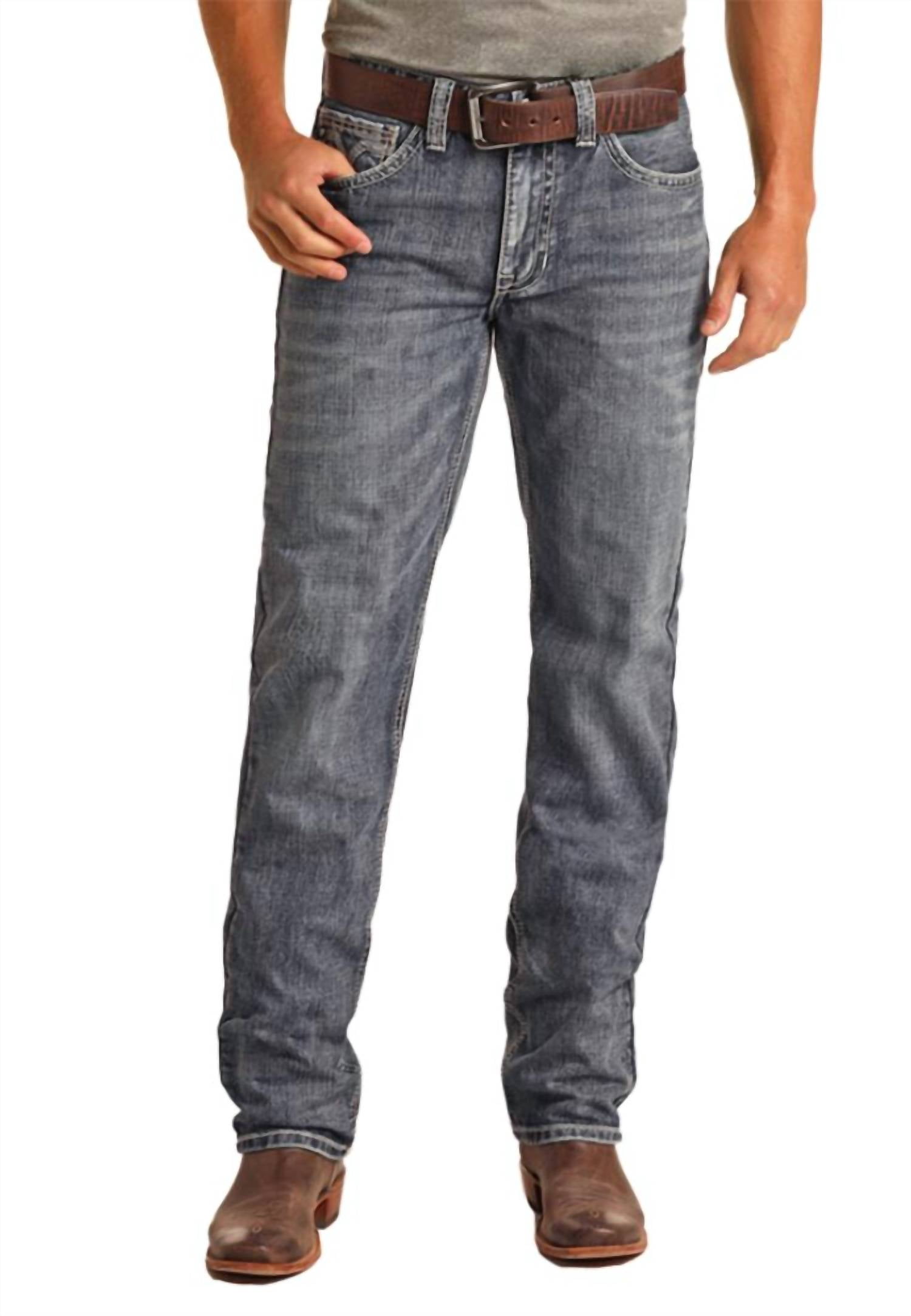Rock & Roll Denim Double Barrel Stackable Boot Jean - Walmart.com