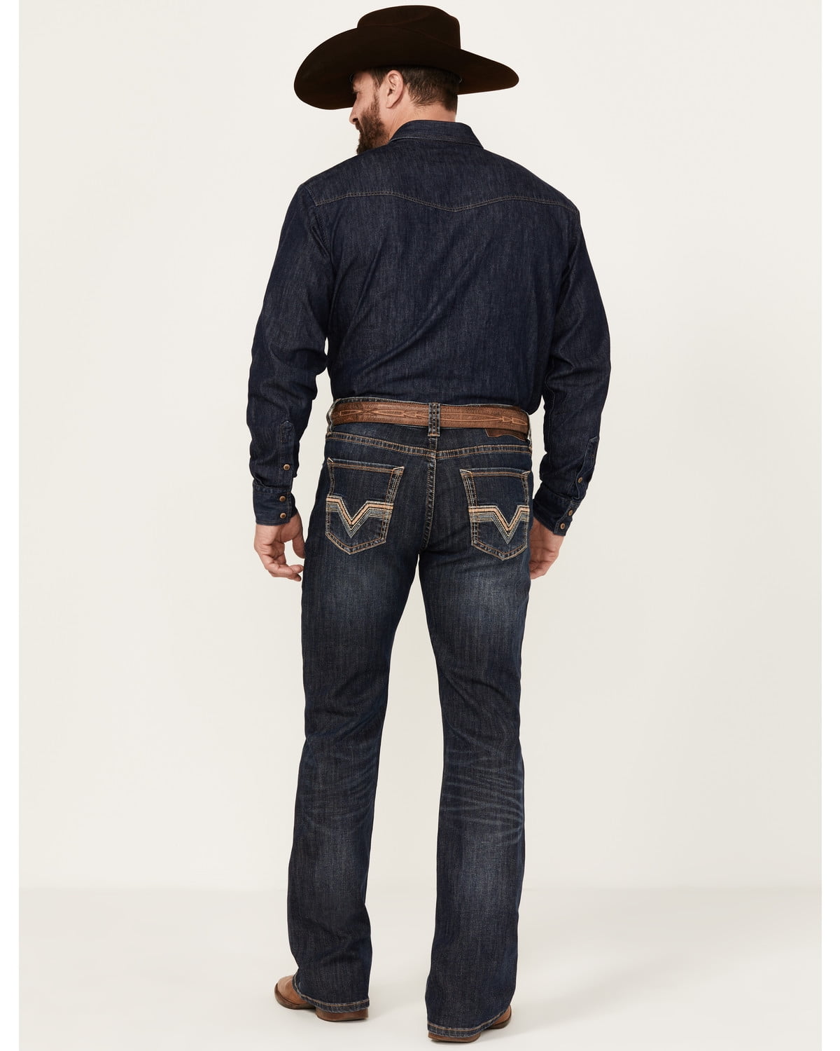 Rock & Roll Denim Men's And Dark Wash Double Barrel Reflex Bootcut ...