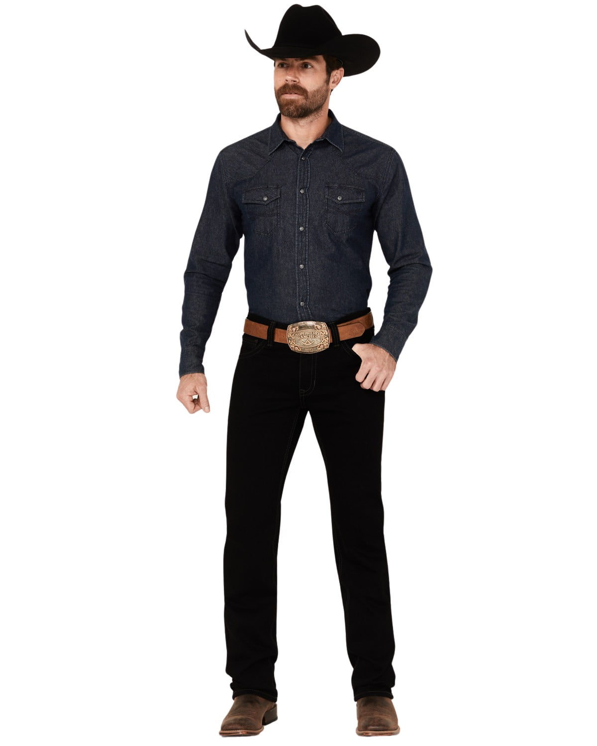 Rock & Roll Denim Men's And Revolver Slim Straight Reflex Jeans Black ...