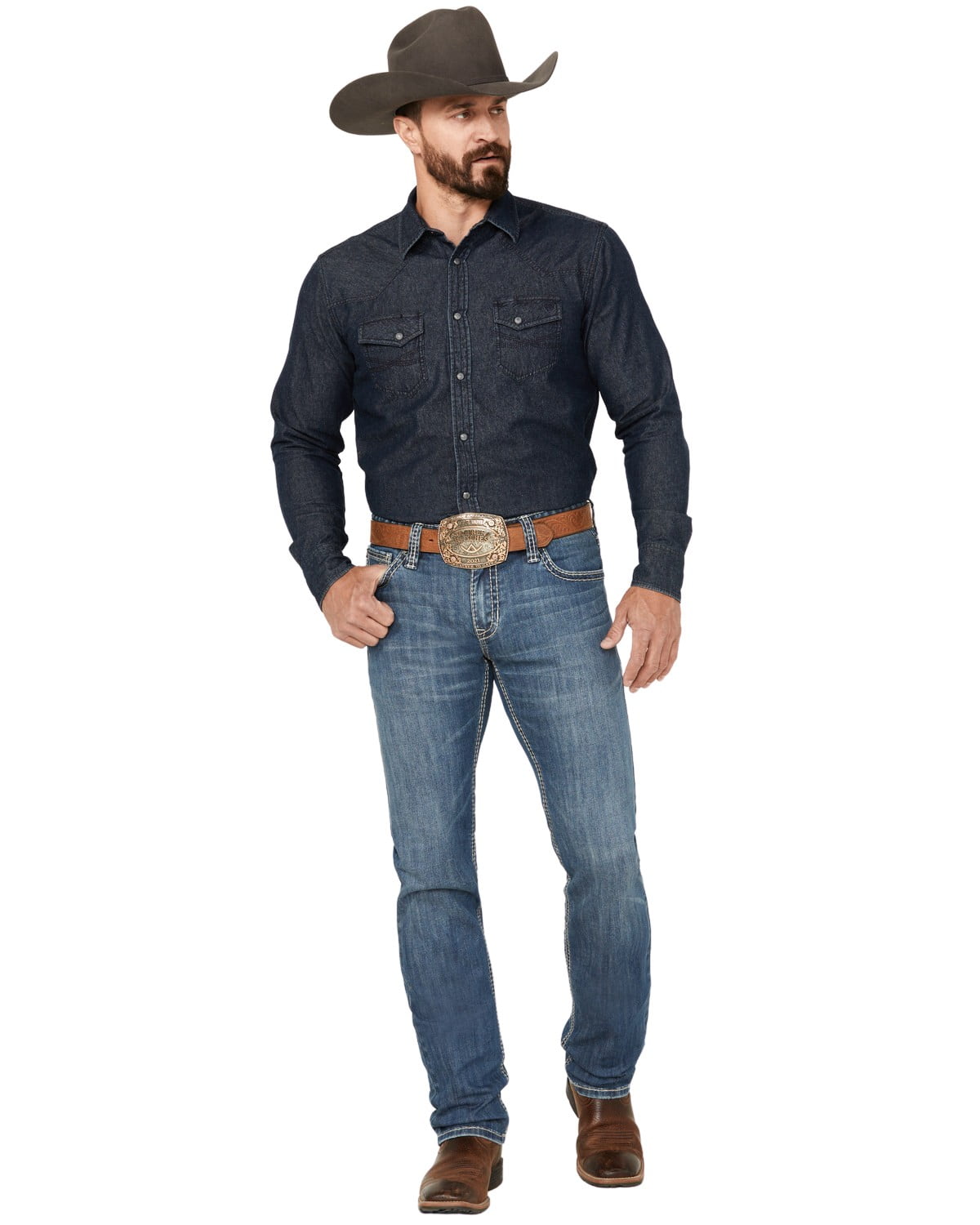 Rock & Roll Denim Men's And Rifle Medium Wash Skinny Stretch Reflex ...