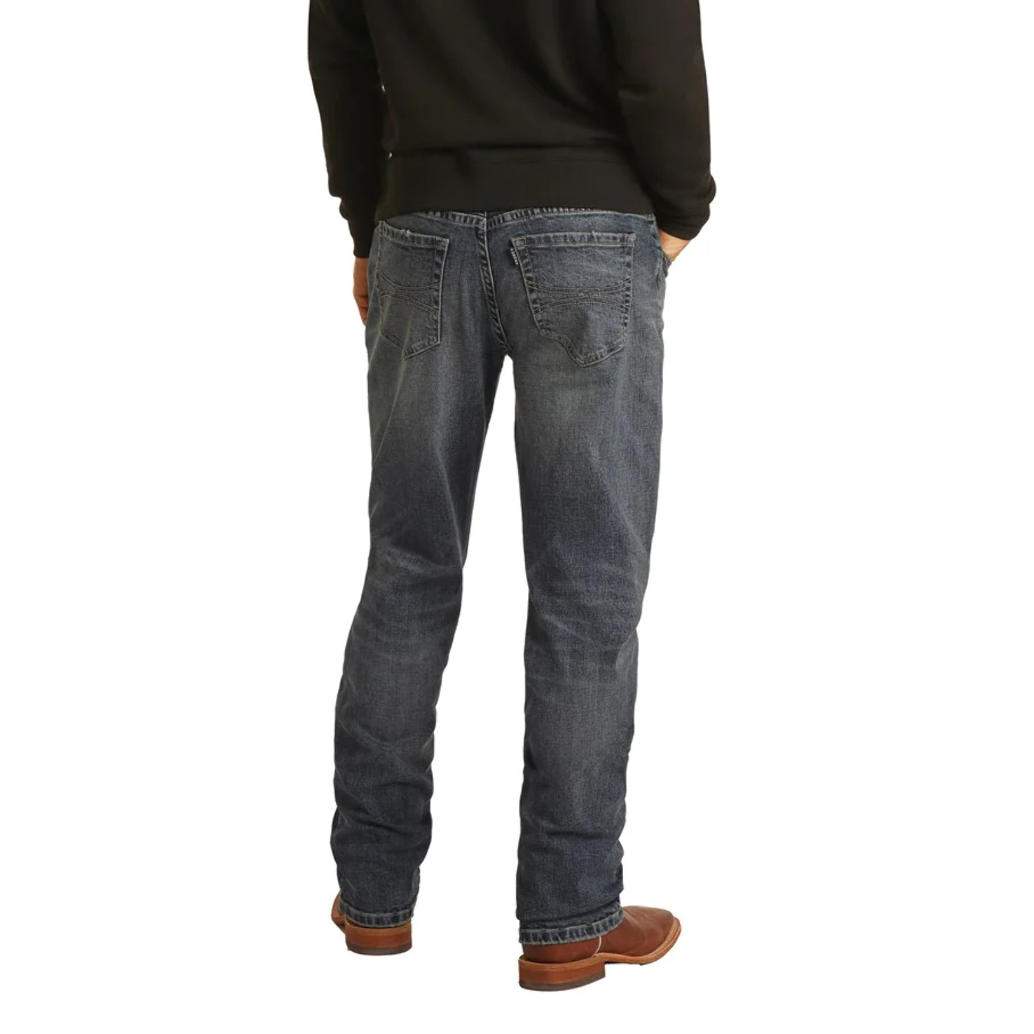 Rock Roll Denim Men's Hooey Double Barrel Reflex Stackable Jeans ...