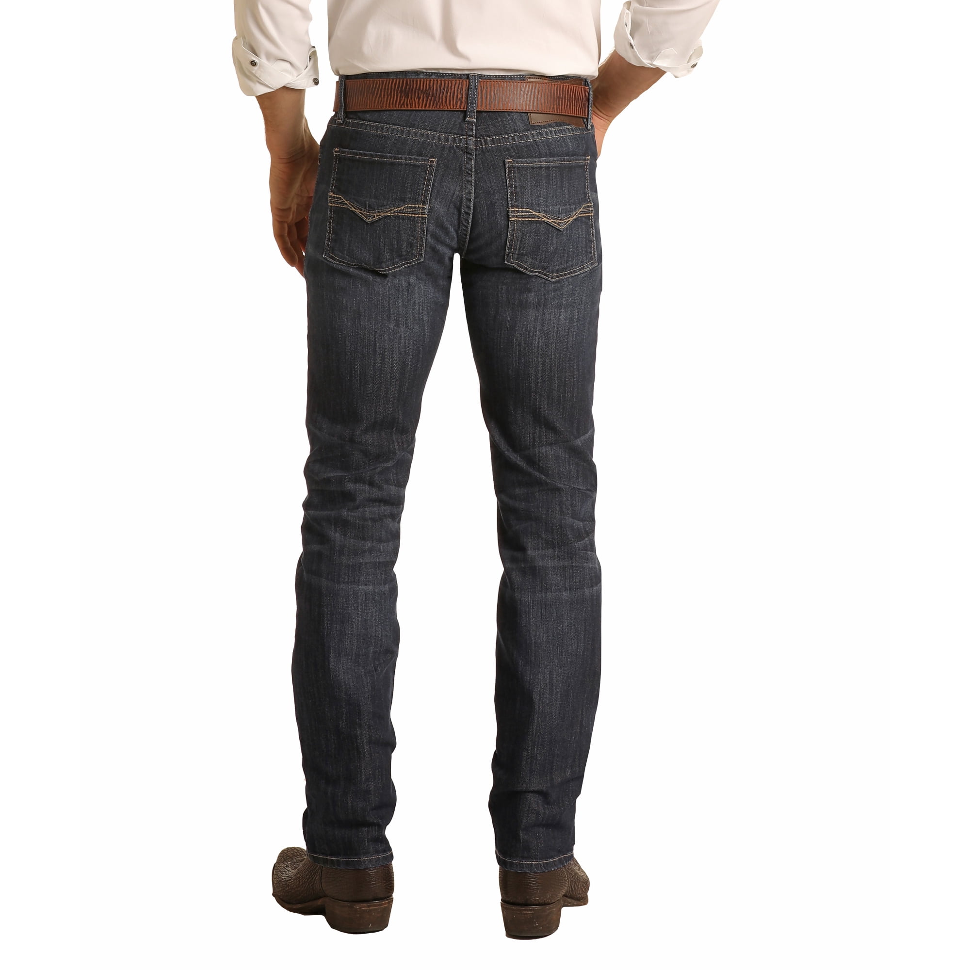 Rock Roll Denim Men's Reflex Indigo Skinny Straight Jeans MSS3594 ...
