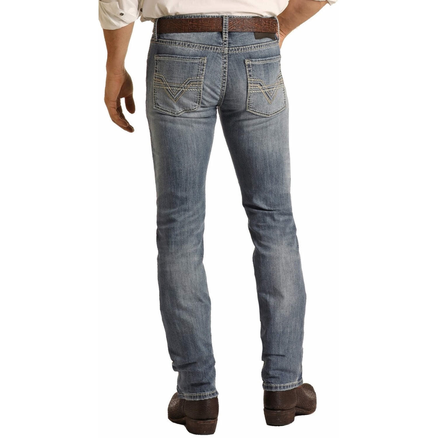 Rock Roll Denim Men's Reflex Skinny Straight Leg Jeans MSS3596 ...