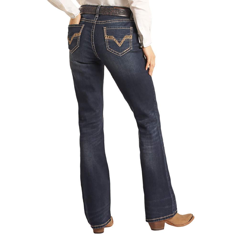Rock & Roll Denim Womens RRWD4RR0KM CHEET APLIQUE EMB RIDING 30x32 ...