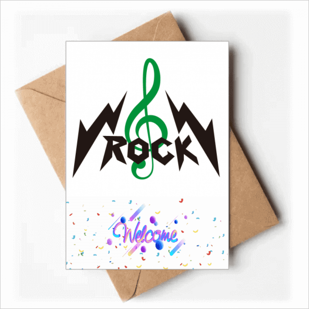 Rock Roll High Notes Intense Welcome Back Greeting Cards Envelopes ...