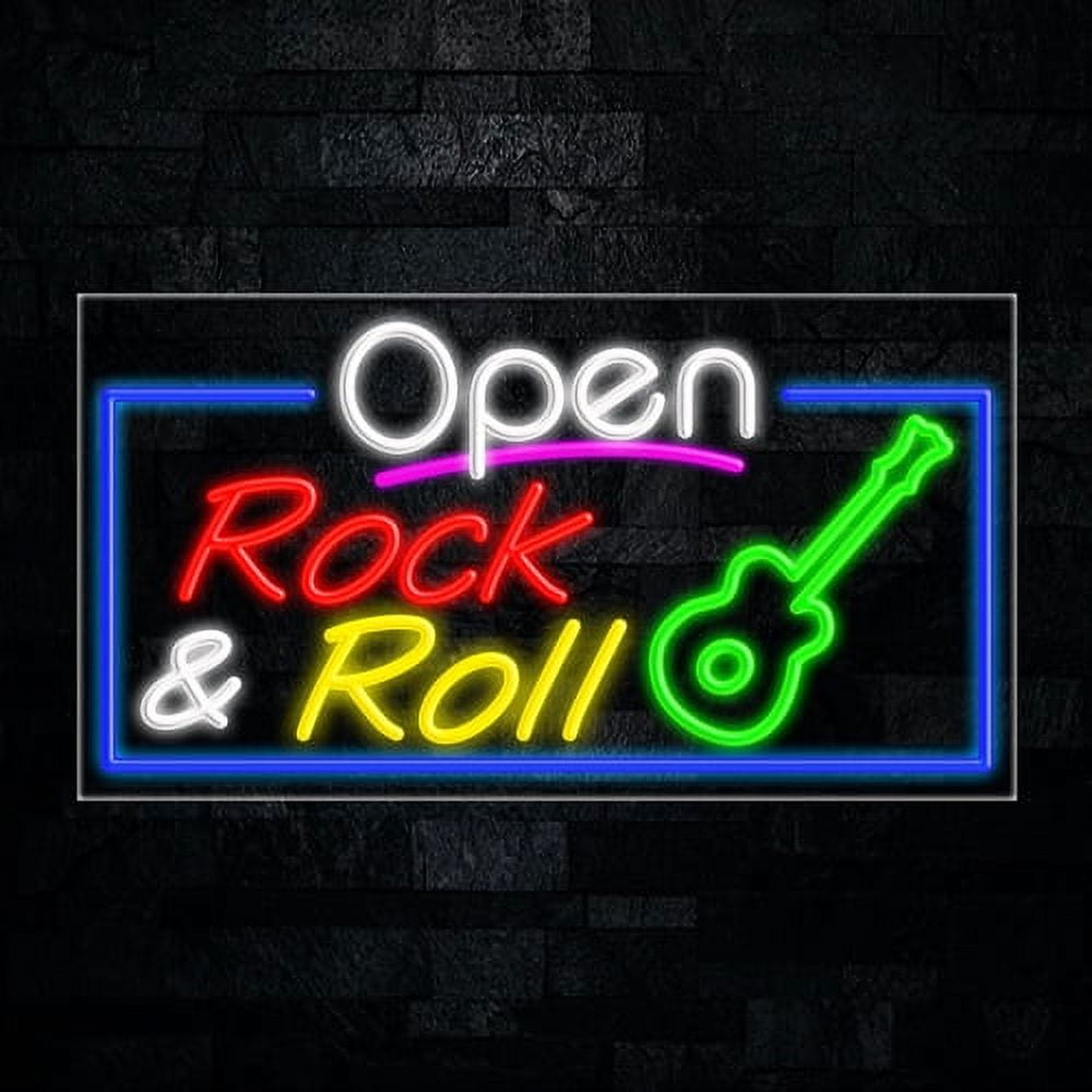 Rock & Roll LED Neon Sign 33"L x 18"H #35843 - Walmart.com