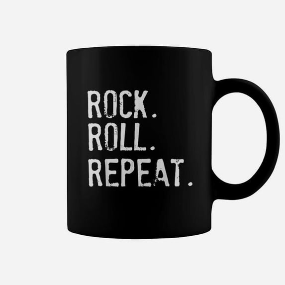 Rock Roll Repeat Popular Music Coffee Mug - Walmart.com