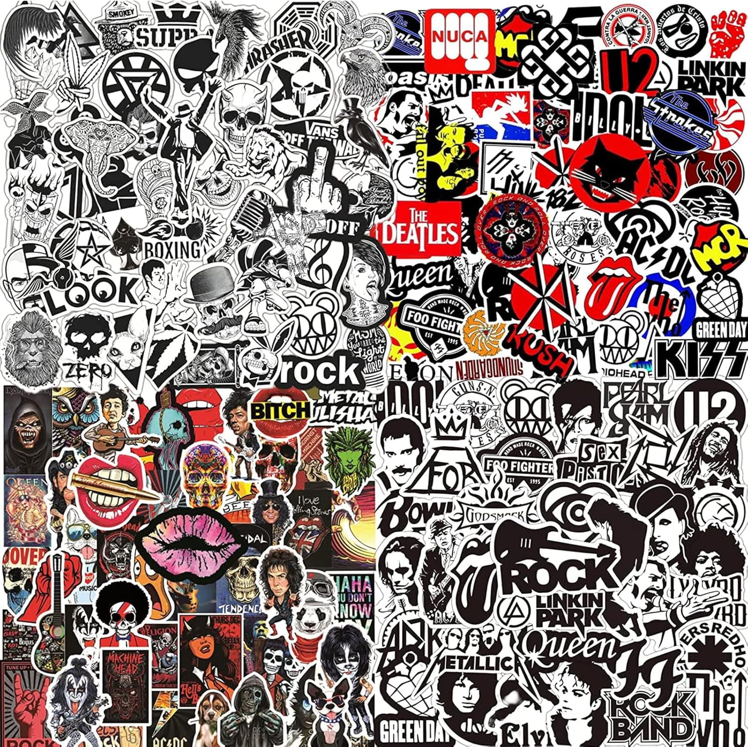 Rock and Roll Stickers | 200PCS | Trendy Music Band Stickers Packs for ...