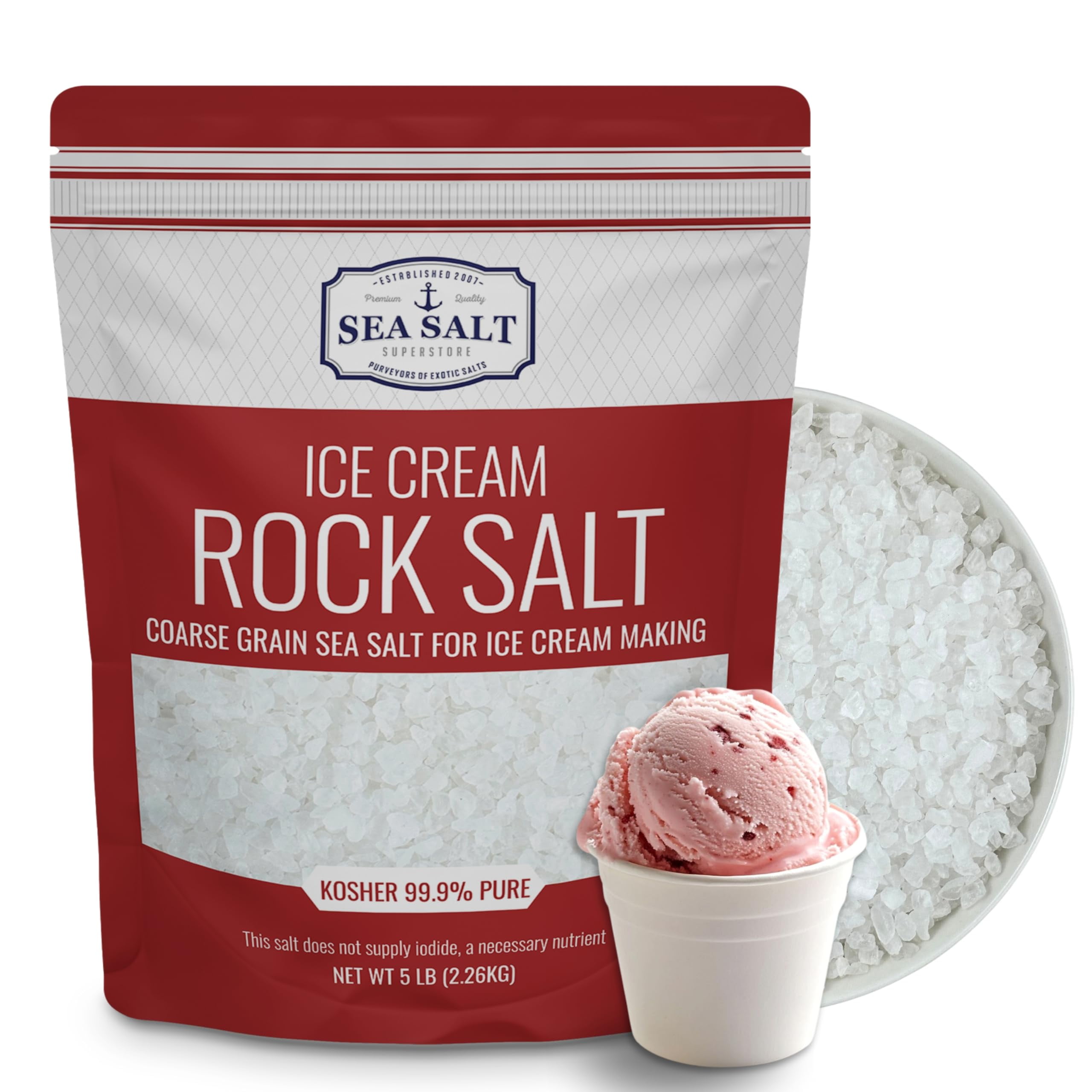 Rock Salt for Ice Cream MDA05 Making, Universally Compatible Coarse and ...