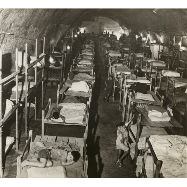 Rock Shelters At Malta Protect The Population From German Bombardment ...