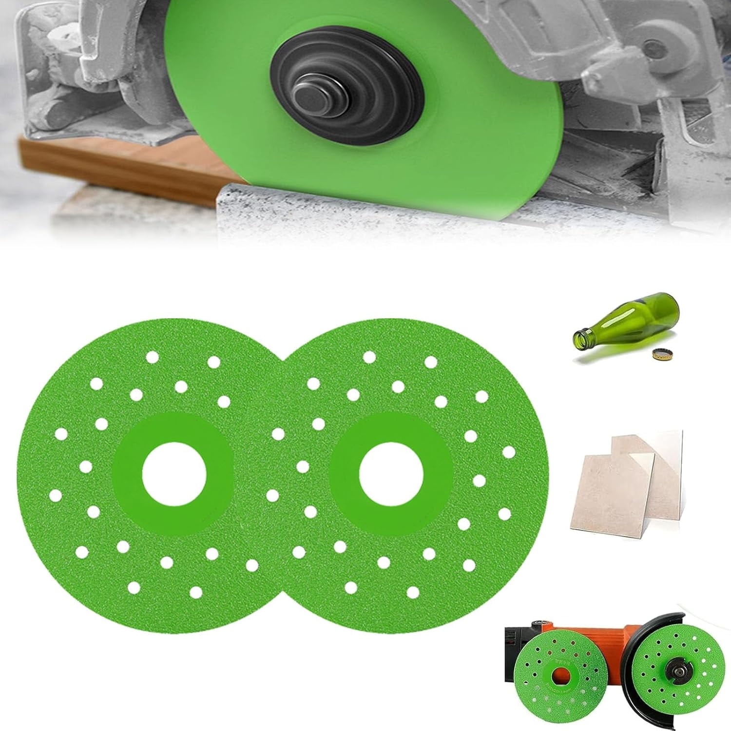 Rock Slab Flat Grinding Cutting Piece, Diamond Chamfered Saw Blades, 4 ...