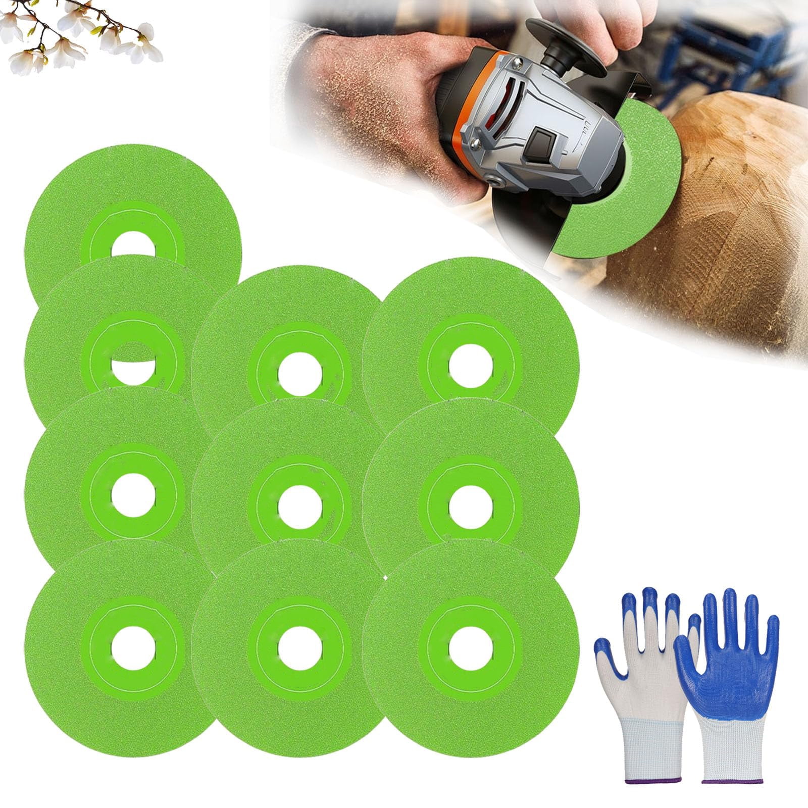 Rock Slab Grinding Disc, 10PCS Rock Plate Flat Grinding Disc Tile ...