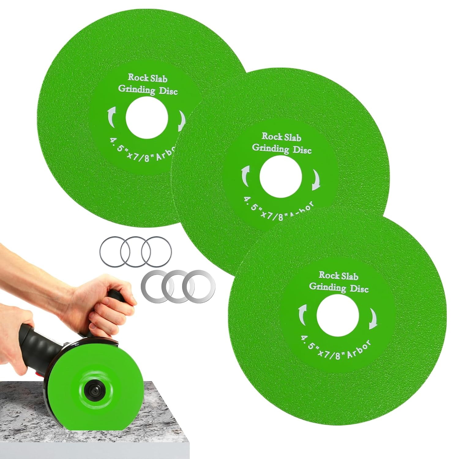 Rock Slab Grinding Disc 4.5 Inch for Angle Grinder 3 Pcs Diamond ...