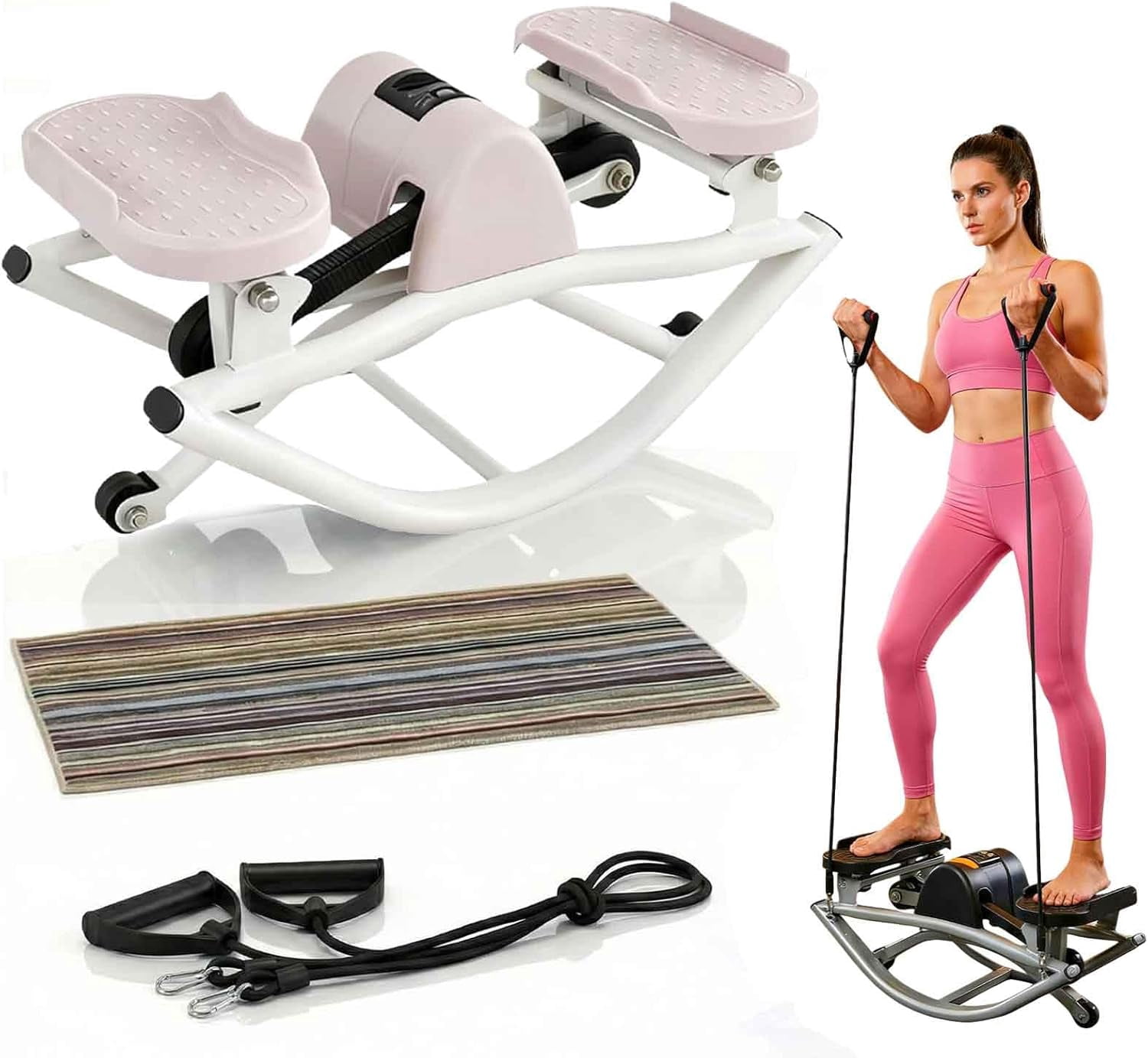 Rock Stepper, Side to Side Latera, Stepper with LCD Display, Low-Impact ...