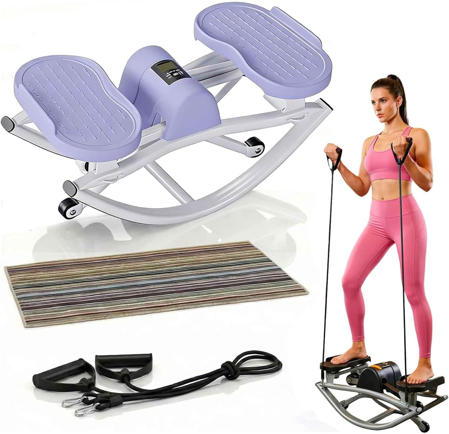 Rock Stepper, Side to Side Latera, Stepper with LCD Display, Low-Impact ...