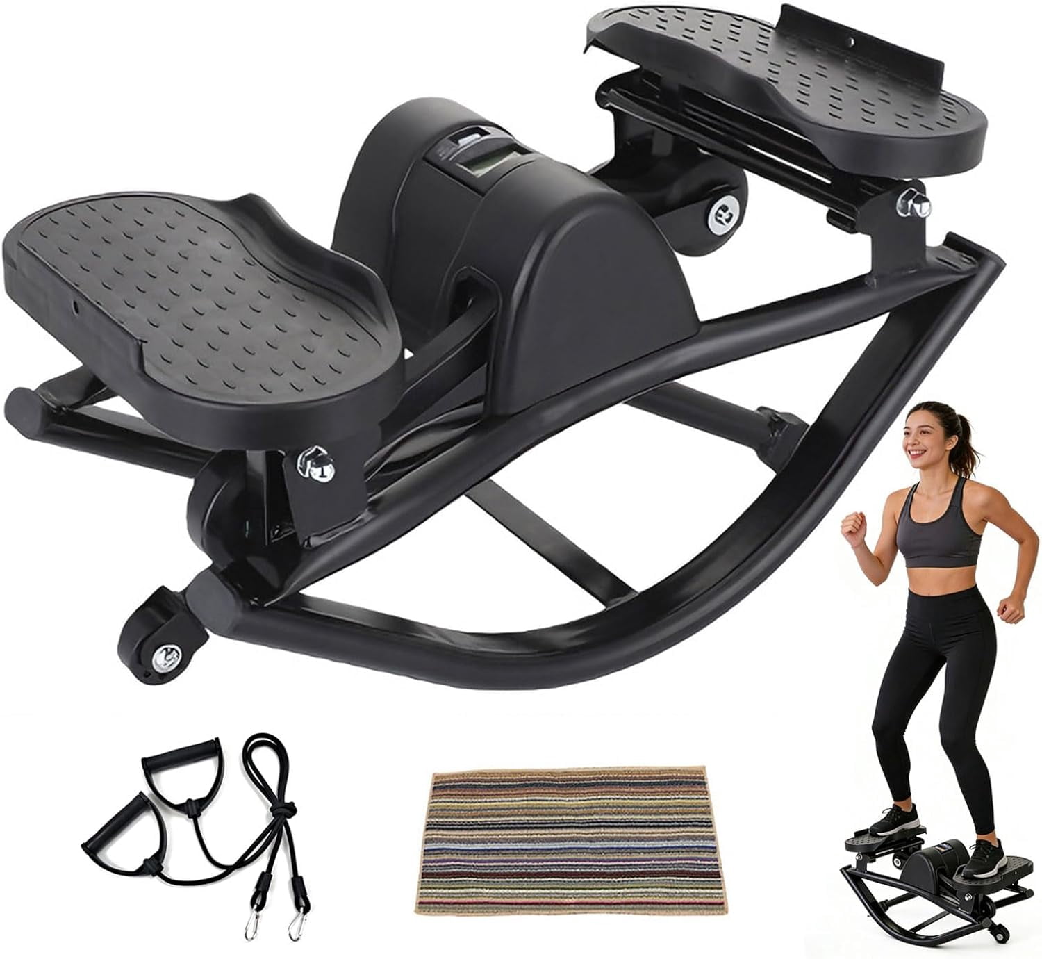 Rock Stepper Side to Side Portable Lateral Rocking Stepper with Digital ...