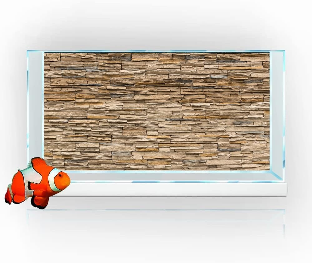 Rock Stone Decor Aquarium Background, Yellow Stone Fish Tank Background ...