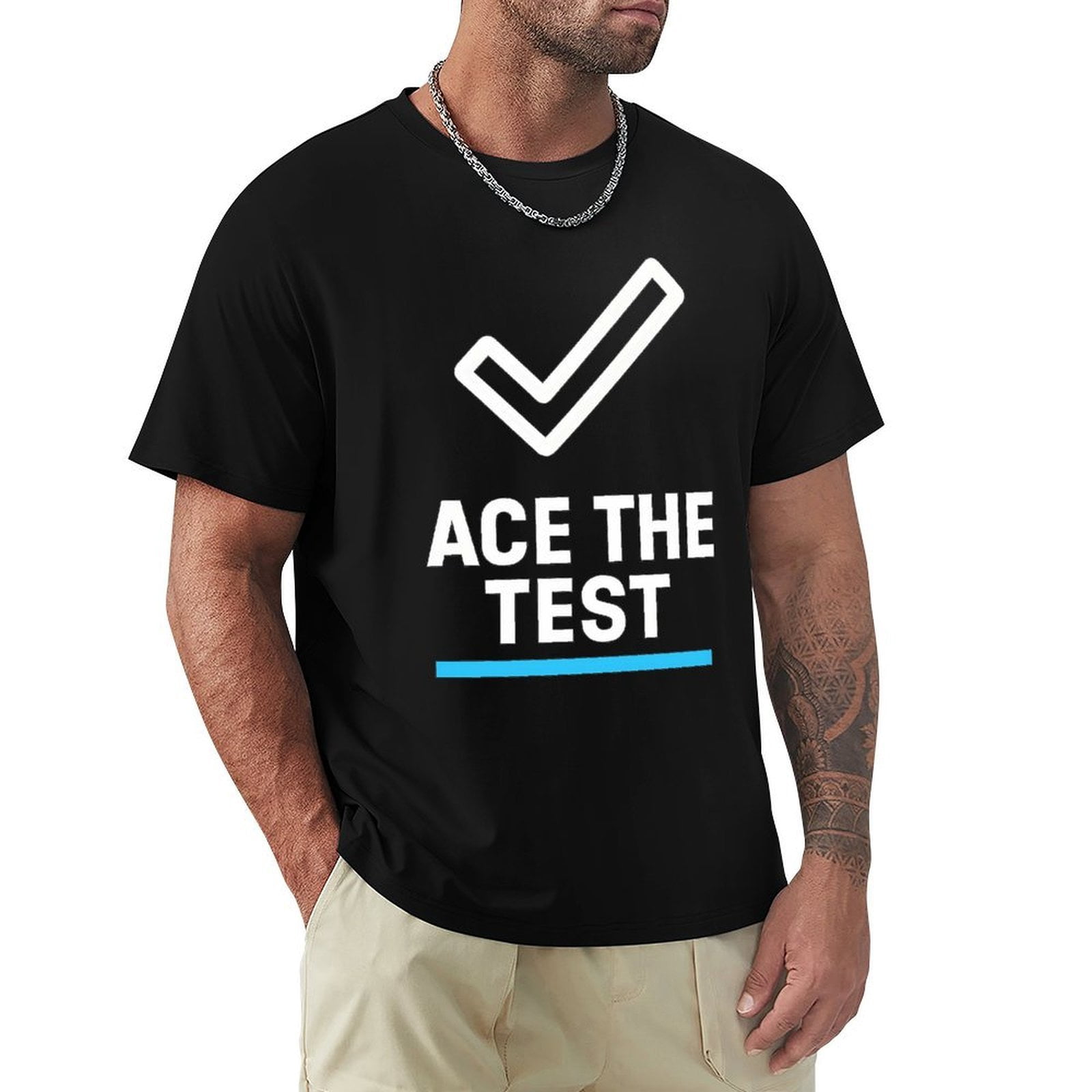 Rock The Test Ace The Test With Confidence Men's HD Print Classic Short ...