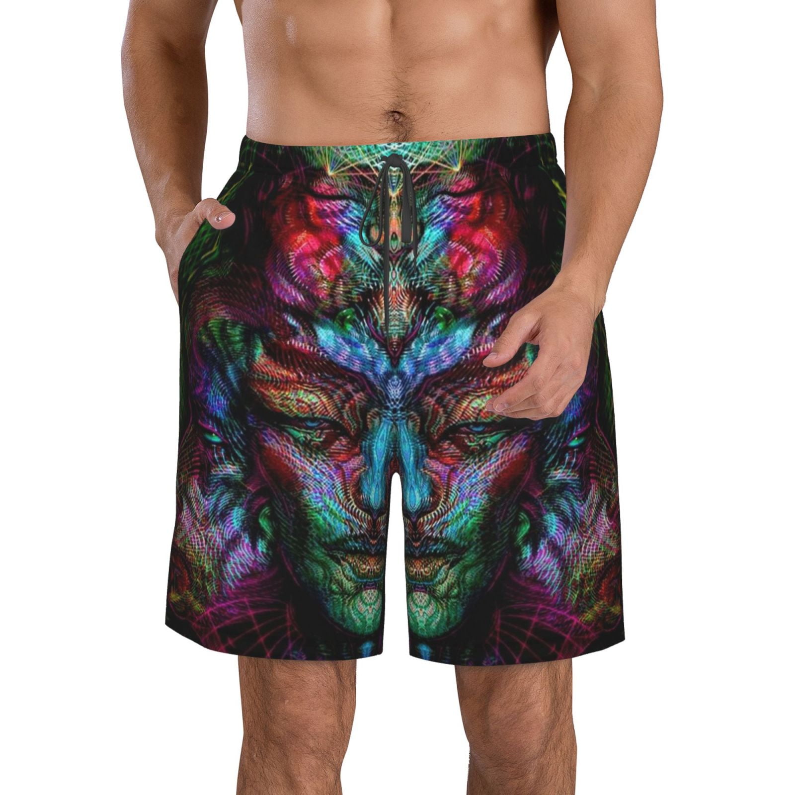 Rock Tool Band Men's Beach Shorts Swim Trunks Casual Quick Dry Board ...