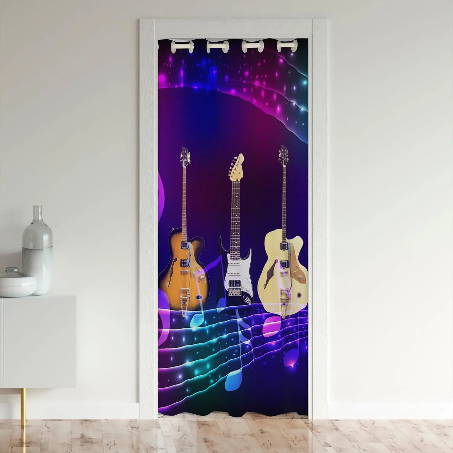 Rock Trendy Music Note Door Curtains Doorway Closet Noren for Teens Man ...