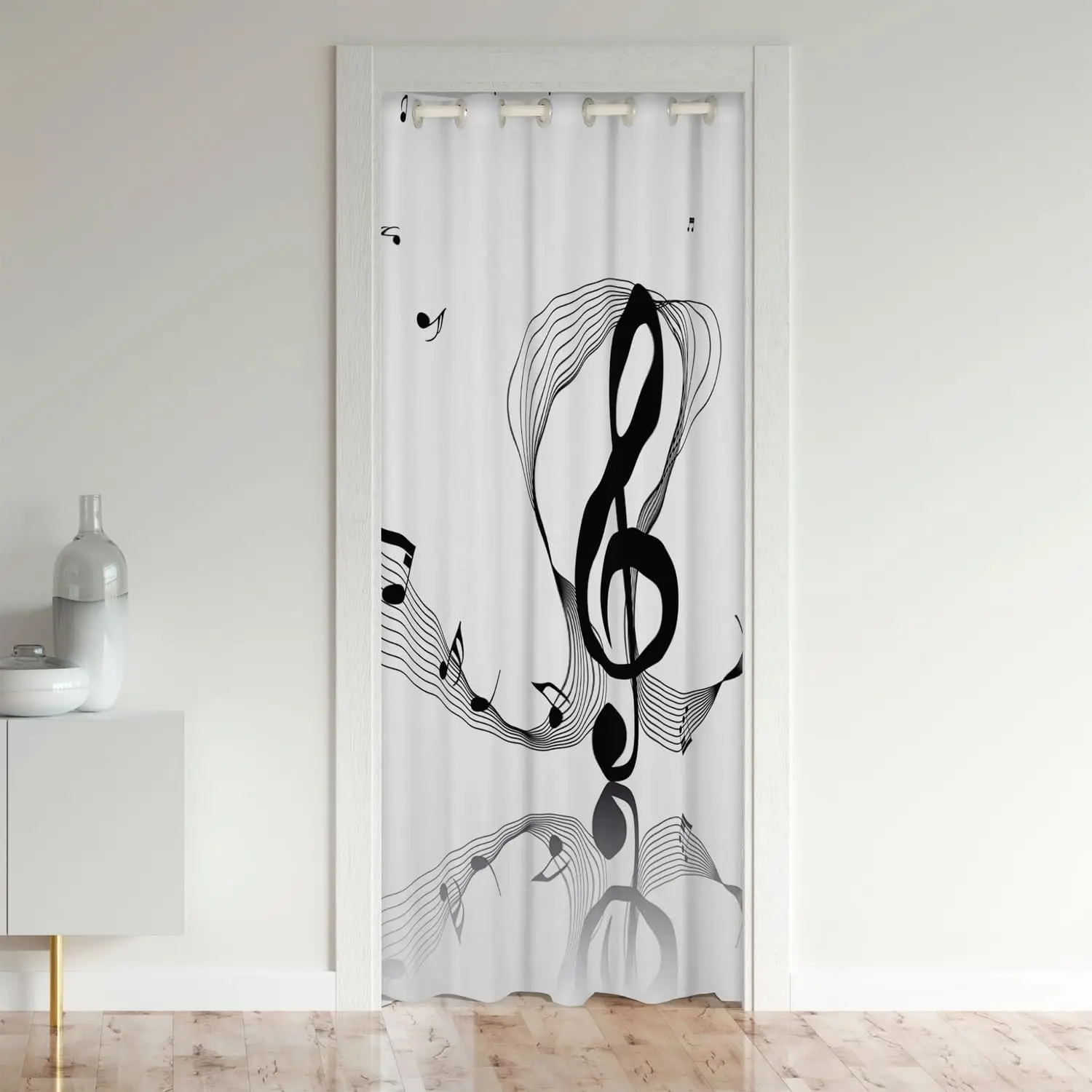 Rock Trendy Music Note Door Curtains Doorway Closet Noren for Teens Man ...