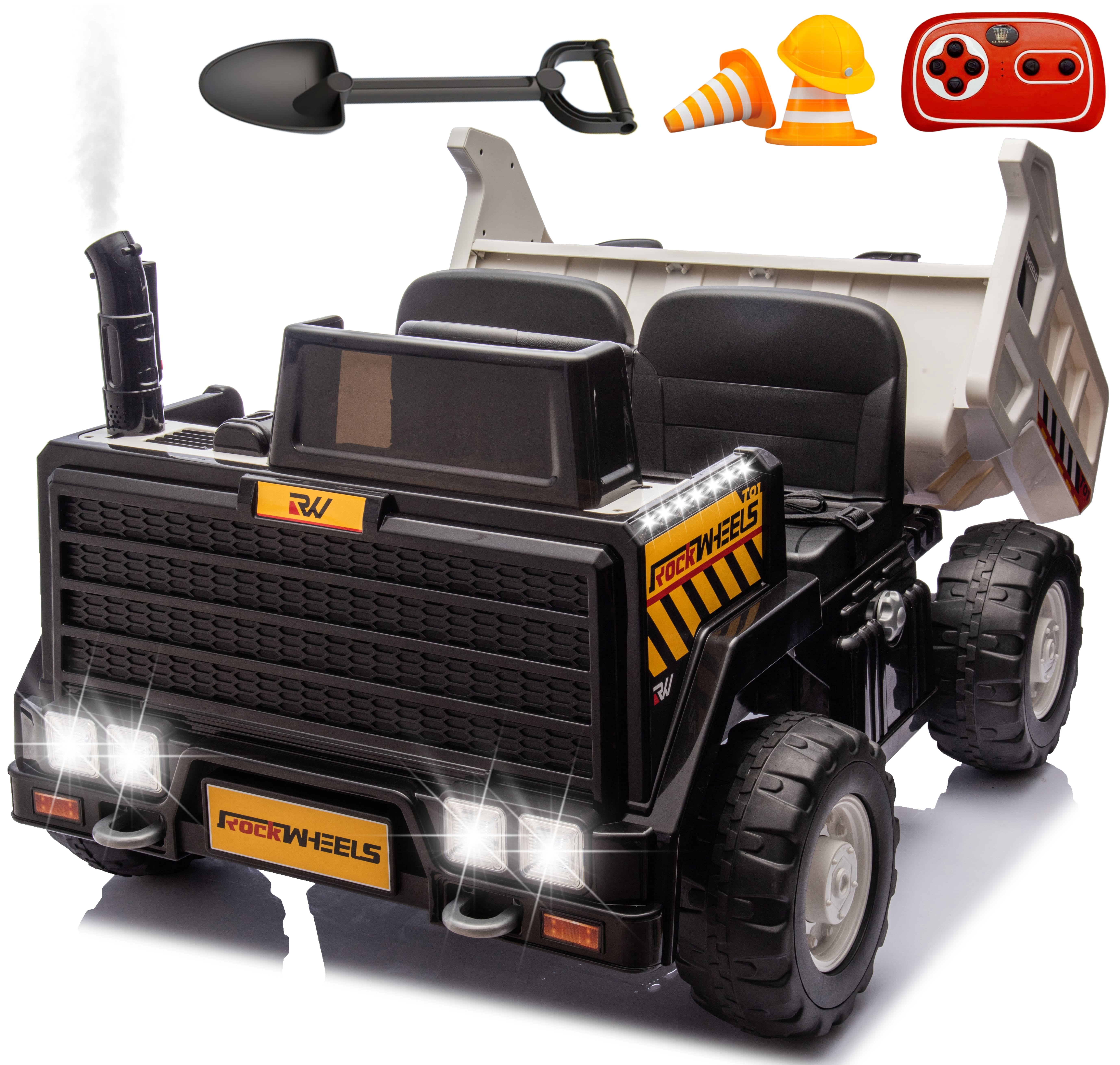 Rock Wheels 24V7AH 2 Seater 4WD Dumper Ride-On Construction Car, 4x200W ...