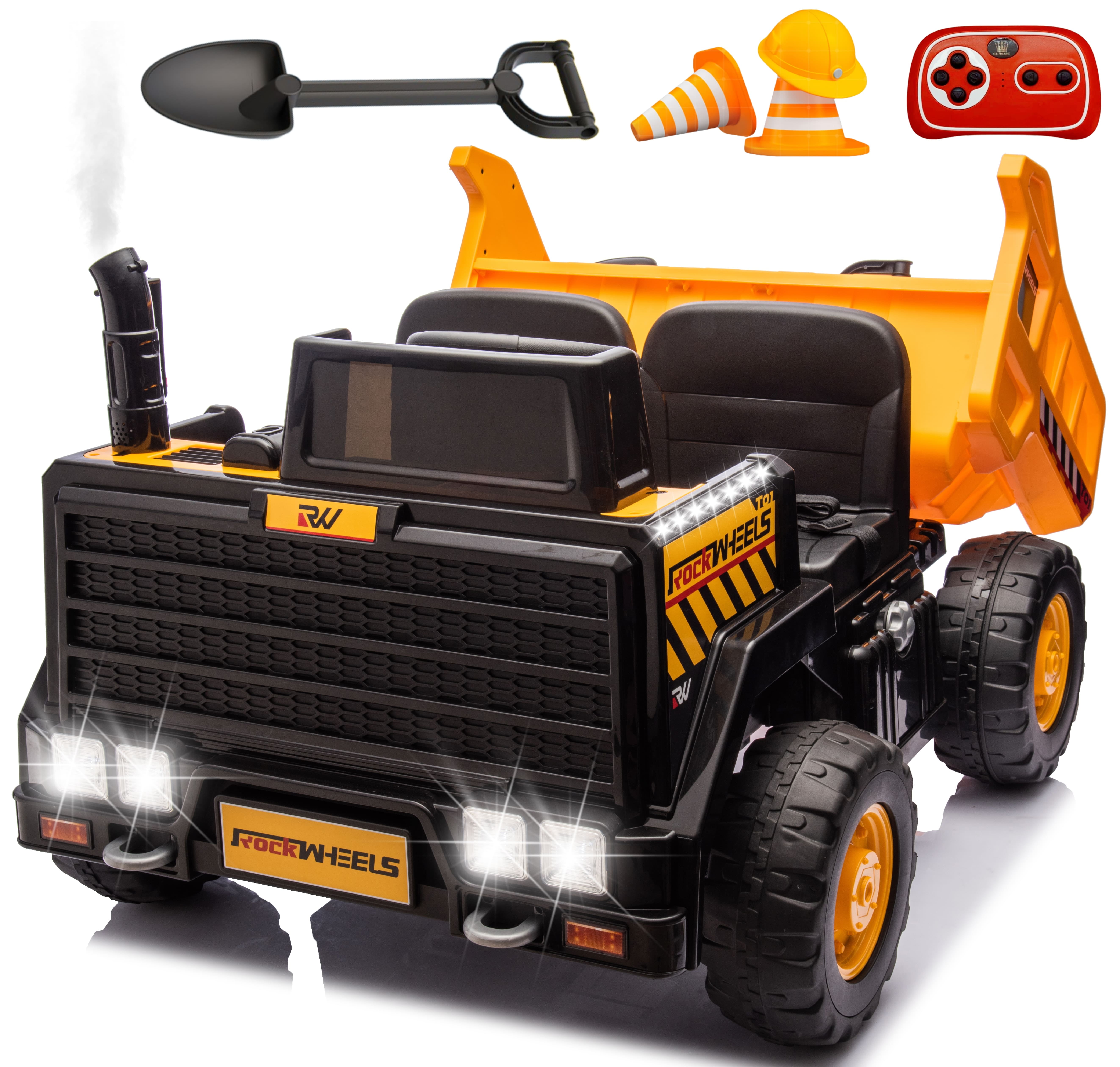 Rock Wheels 24V7AH 2 Seater 4WD Dumper Ride-On Construction Car, 4x200W ...