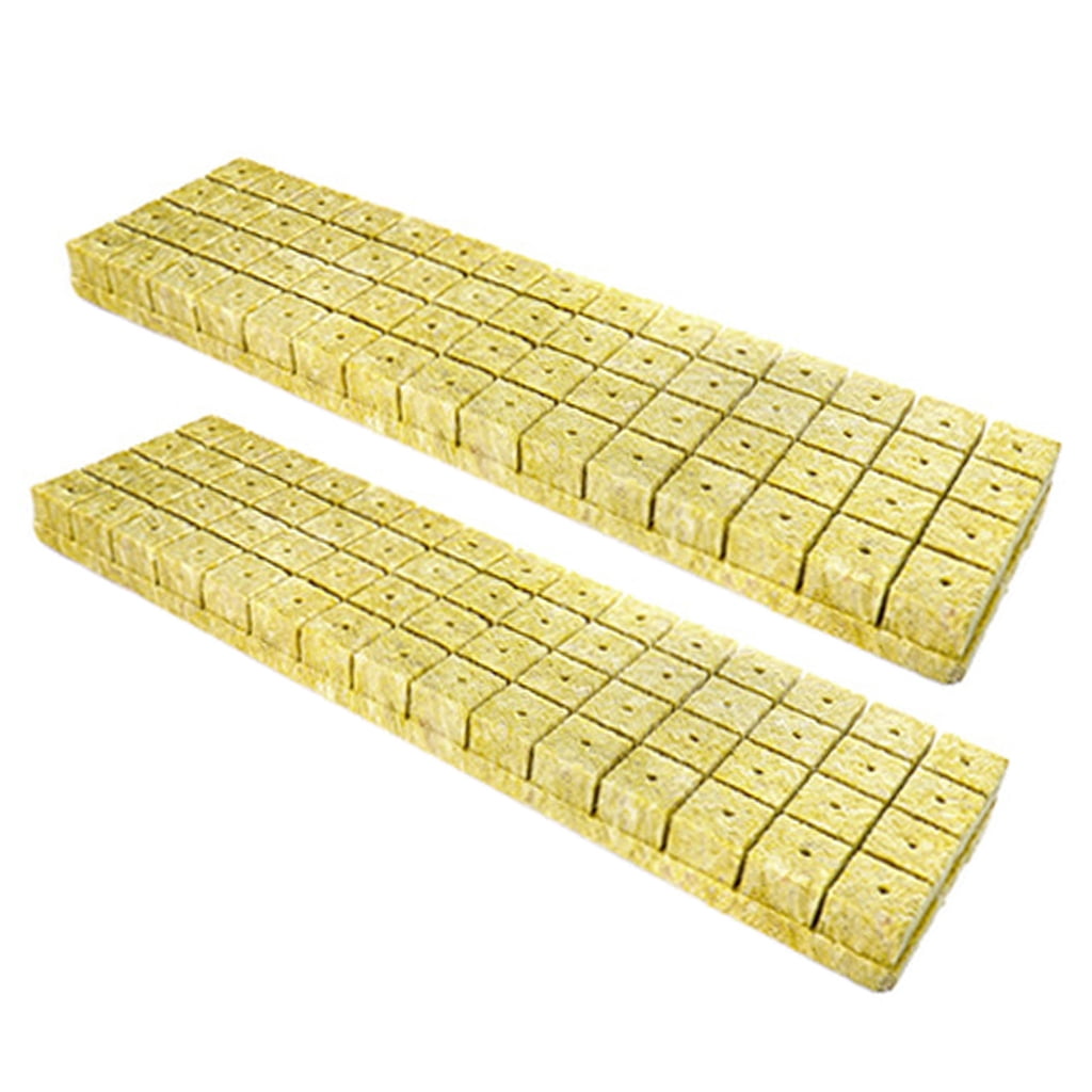 Rock Wool Hydroponic Grow Media Cubes Garden Seedling Block Water ...
