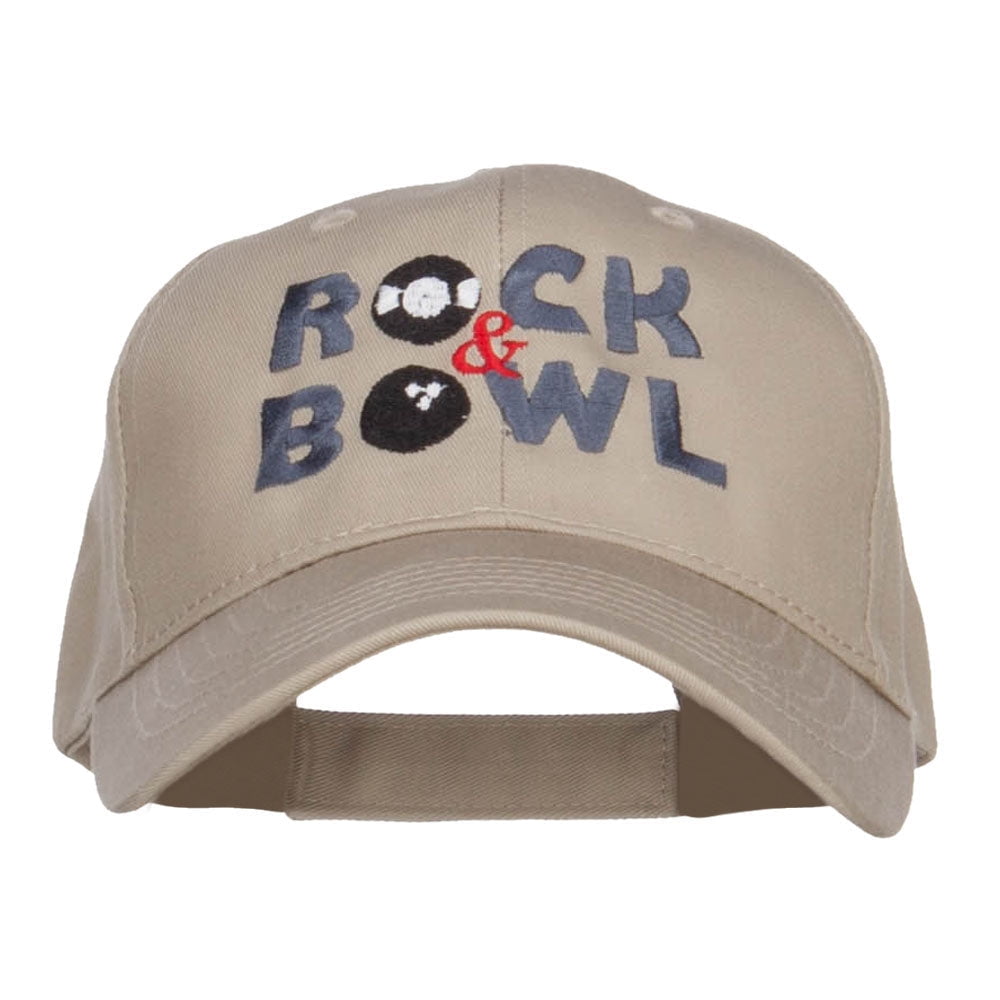 Rock and Bowl Embroidered Organic Cotton Cap - Khaki OSFM - Walmart.com