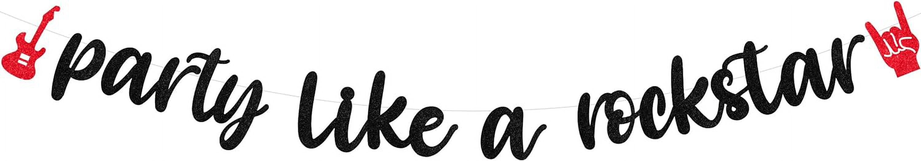 Rock and Roll Party Decorations, Party Like A Rockstar Banner for Born ...