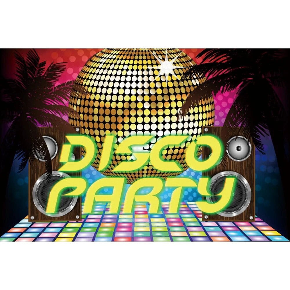 Rock and Roll Party Disco Theme Retro Style Photo Backdrop Birthday ...