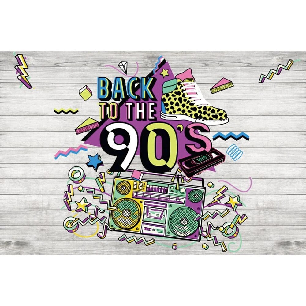 Rock and Roll Party Disco Theme Retro Style Photo Backdrop Birthday ...