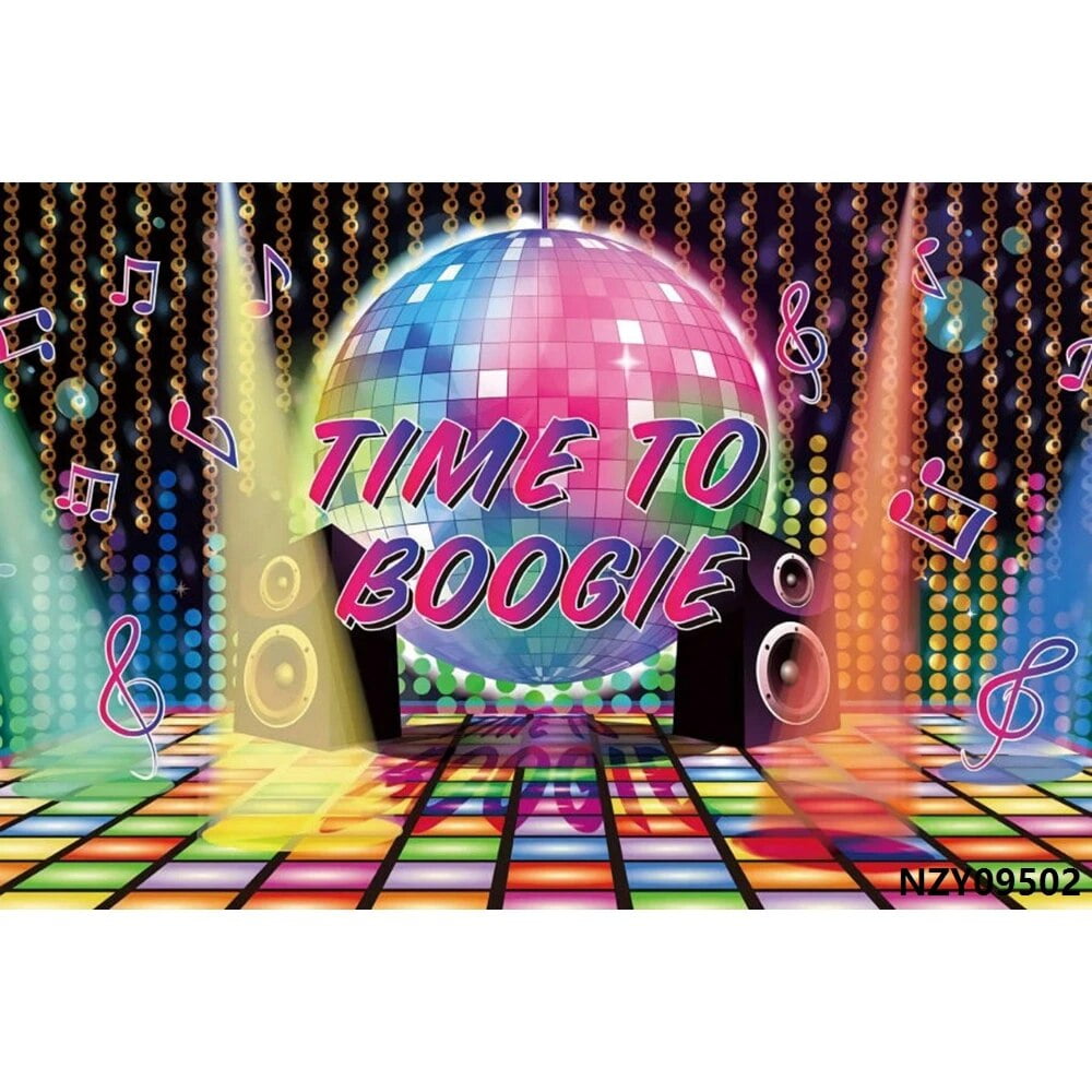 Rock and Roll Party Disco Theme Retro Style Photo Backdrop Birthday ...