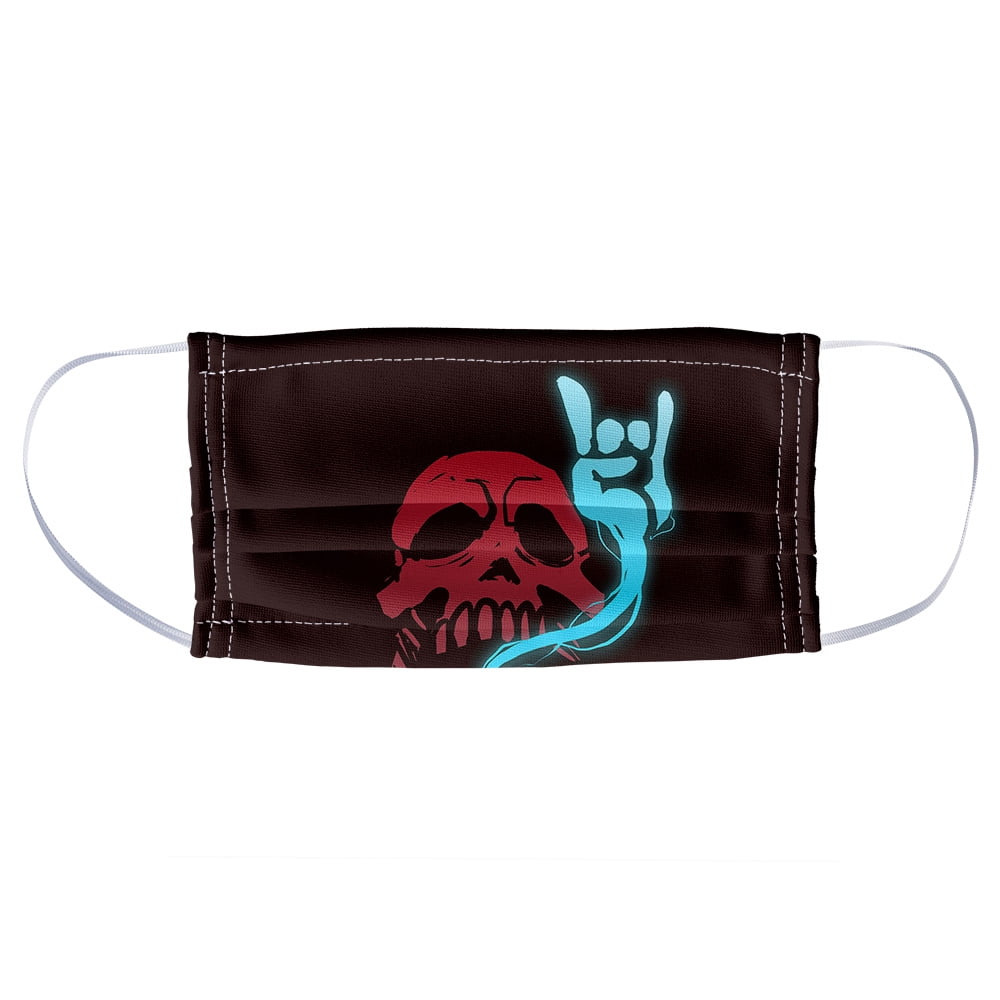 Rock and Roll Soul Skull 1-Ply Reusable Face Mask Covering, Unisex ...