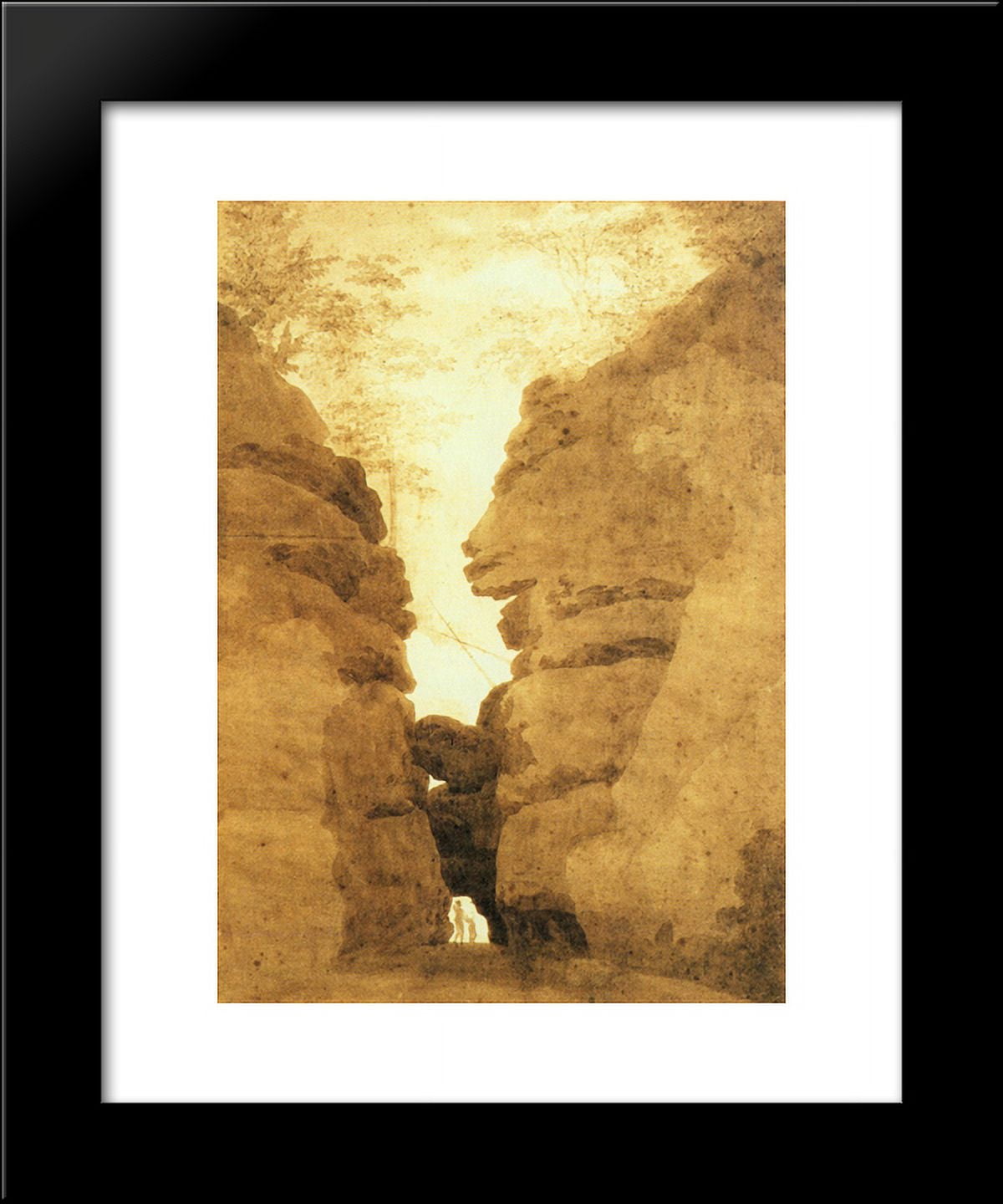 Rock arch in the Uttewalder Grund 20x24 Framed Art Print by Caspar ...