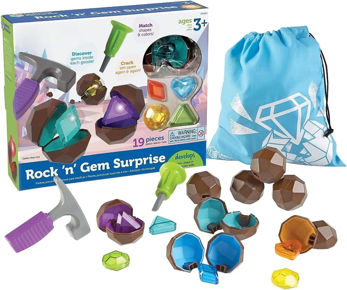 Rock 'n Gem Surprise, Sorting, Matching & Counting Skills Activity Set ...