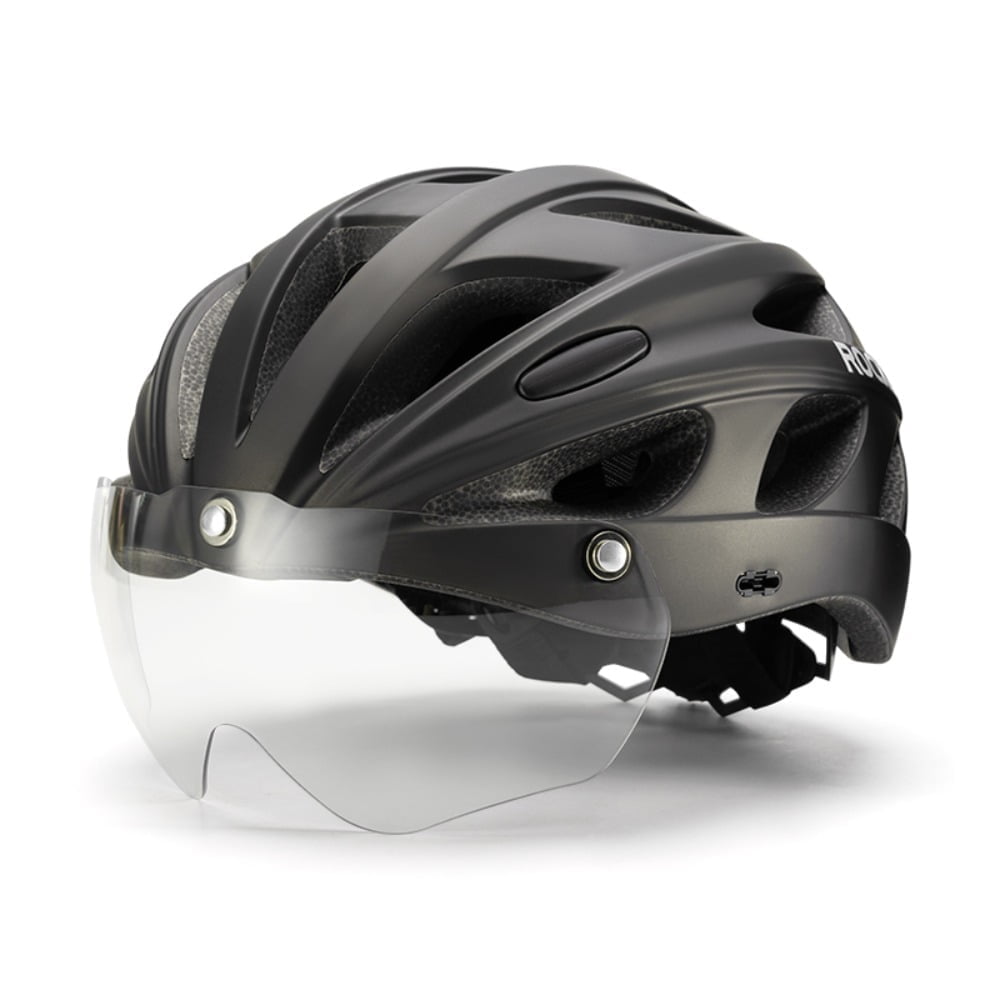ROCKBROS Cycling Helmet Protective With Goggles Integrated Magnetic ...