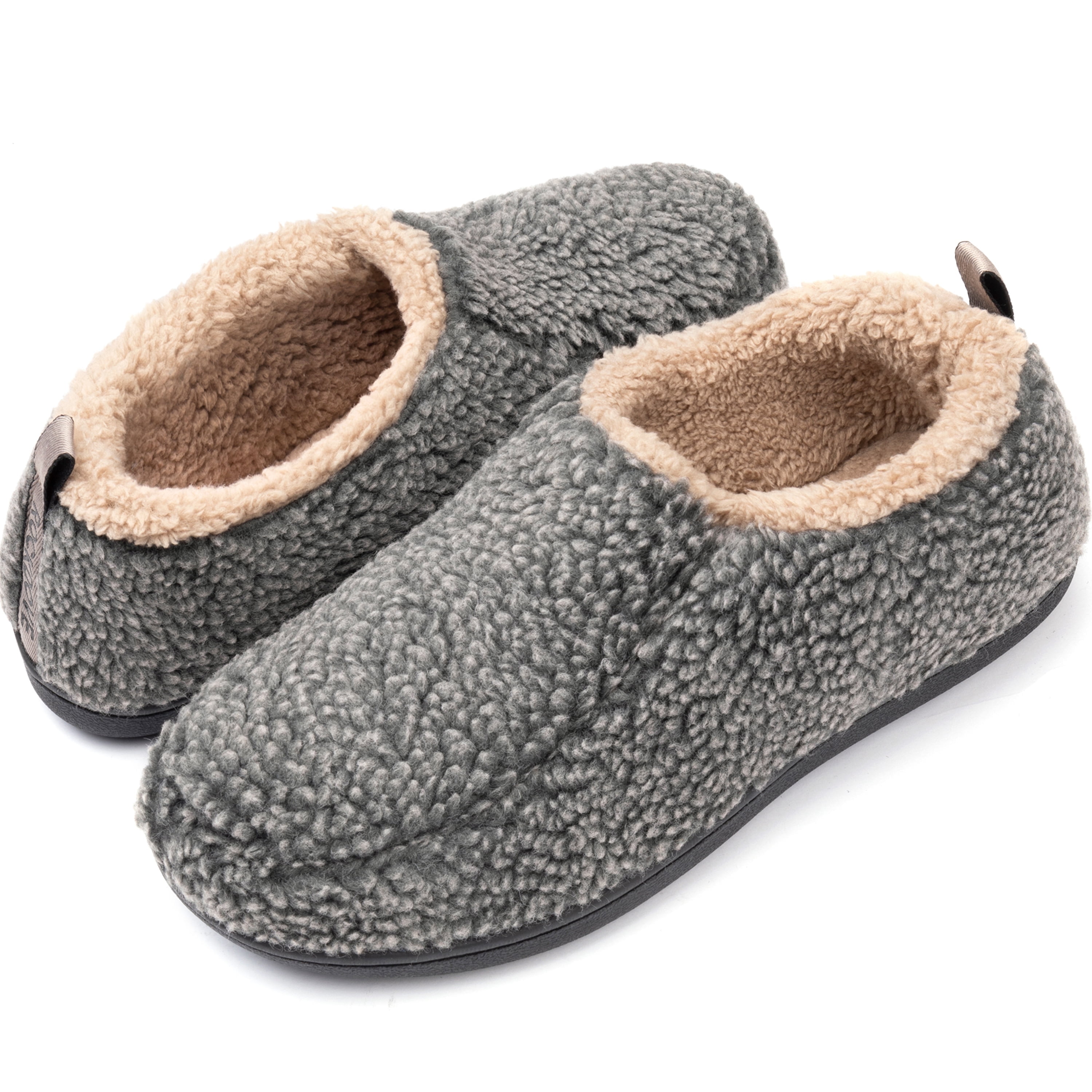 Ravelier Men's Rover Sherpa fleeced Slipper with Memory Foam - Walmart.com