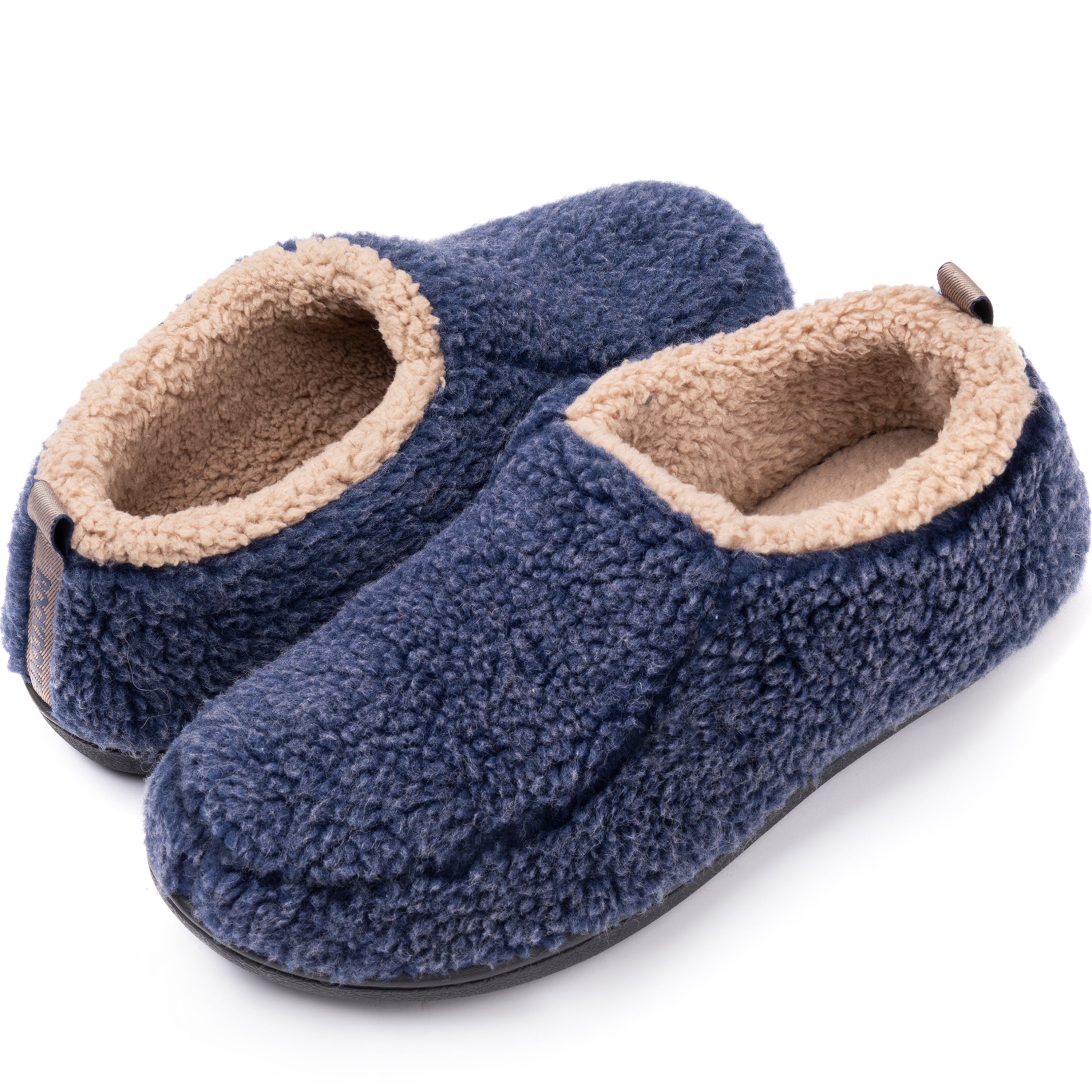 Ravelier Men's Rover Sherpa fleeced Slipper with Memory Foam - Walmart.com