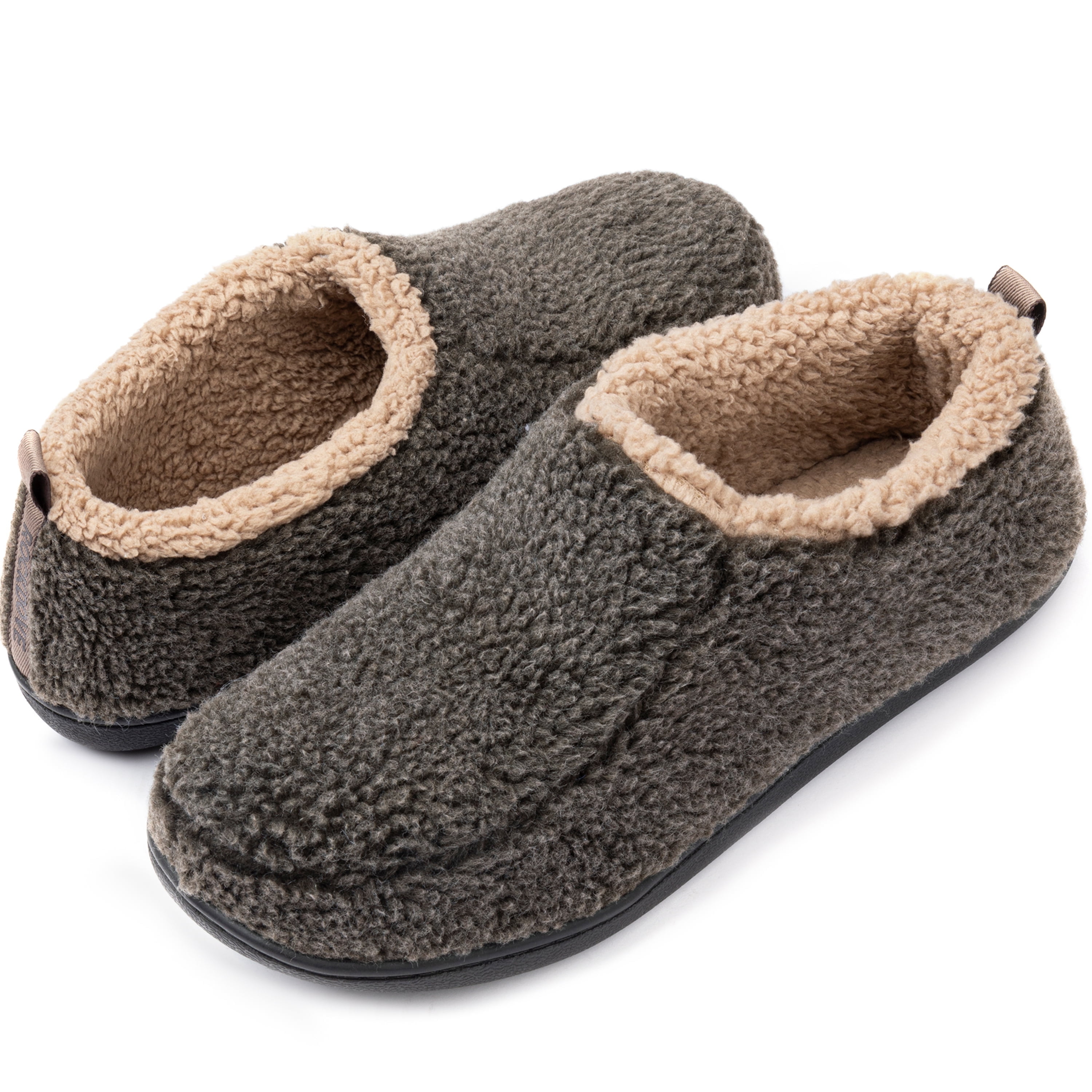 Ravelier Men's Rover Sherpa fleeced Slipper with Memory Foam - Walmart.com