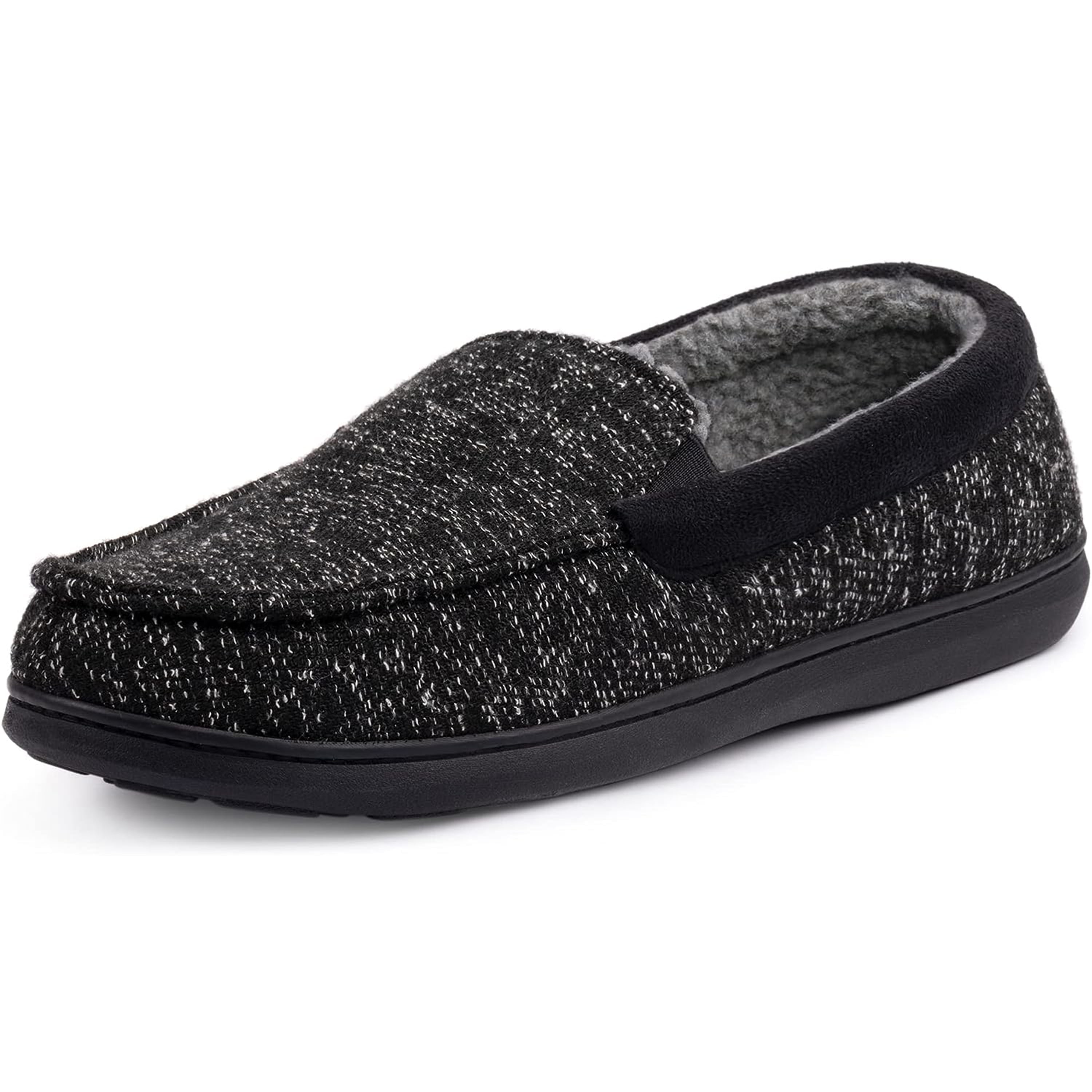 Ravelier Men's Sherpa Lined SILVADUR Memory Foam Moc Slipper - Walmart.com